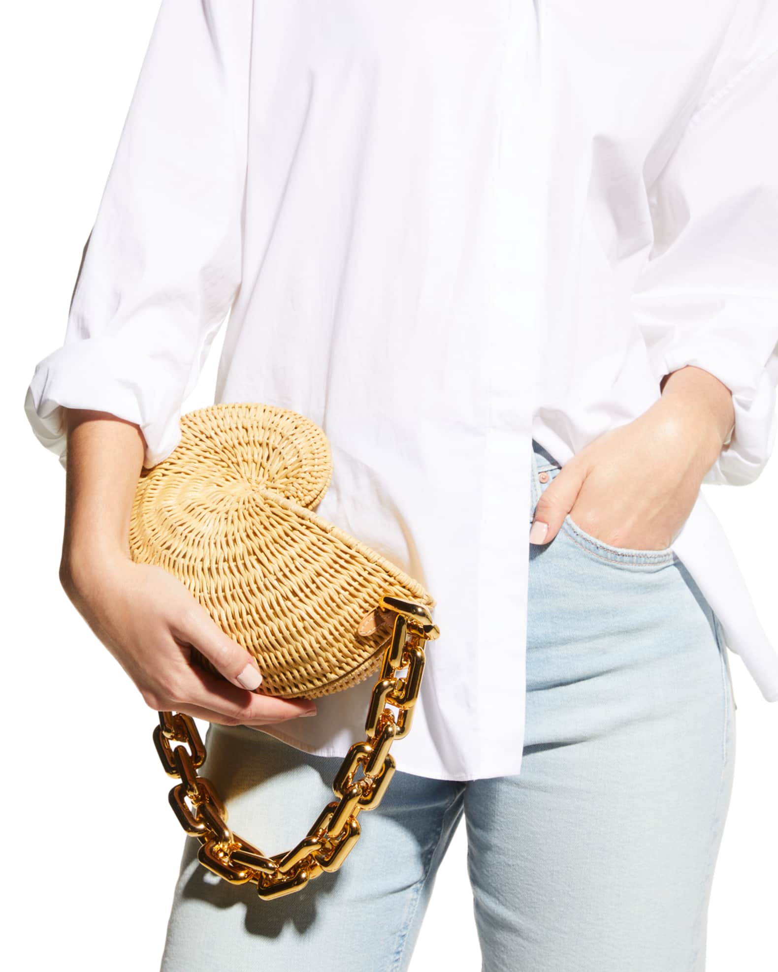 POOLSIDE The Anna Conch Shell Shoulder Bag | Neiman Marcus