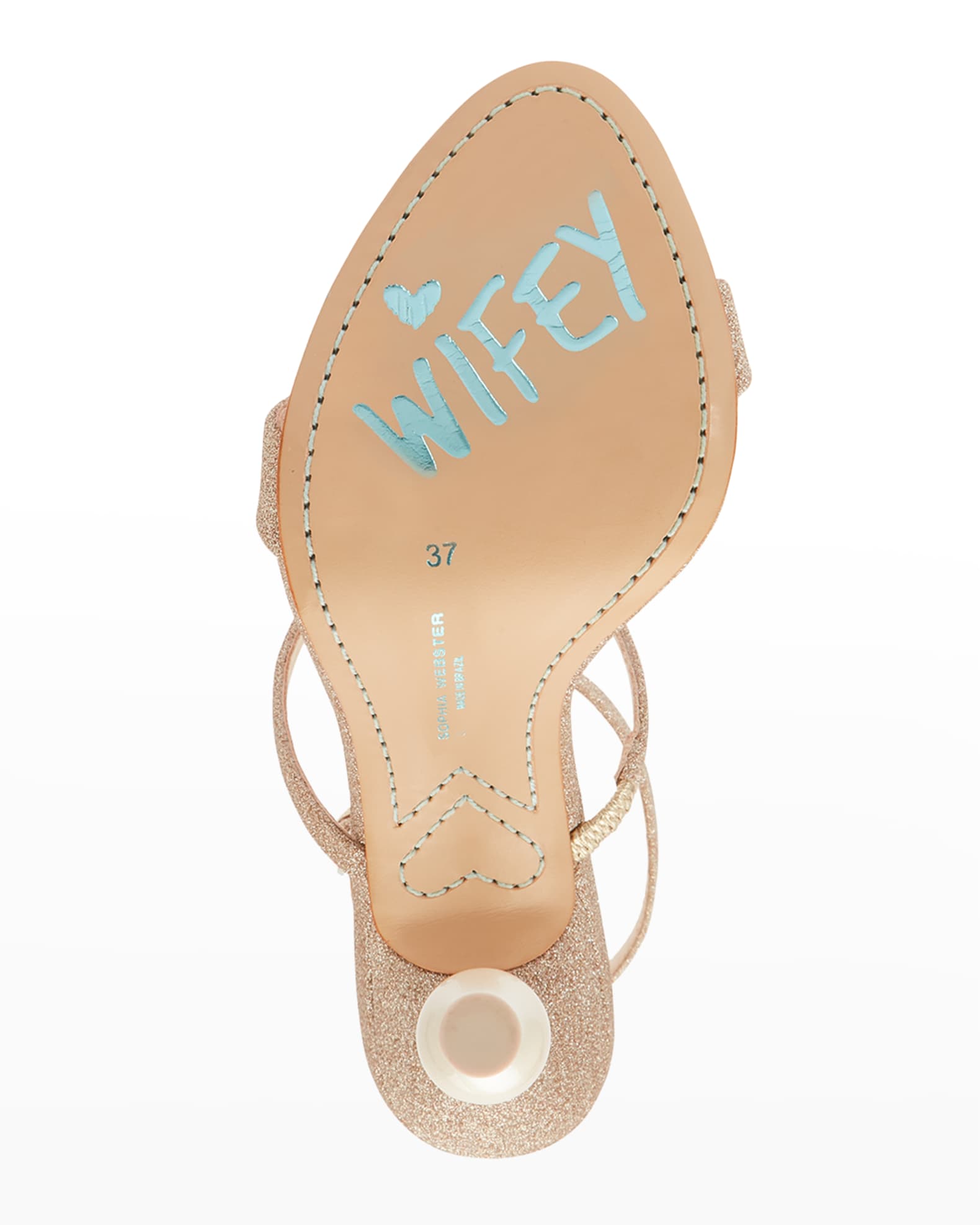 Sophia Webster Rosalind Crystal Sphere-Heel Glitter Sandals | Neiman Marcus