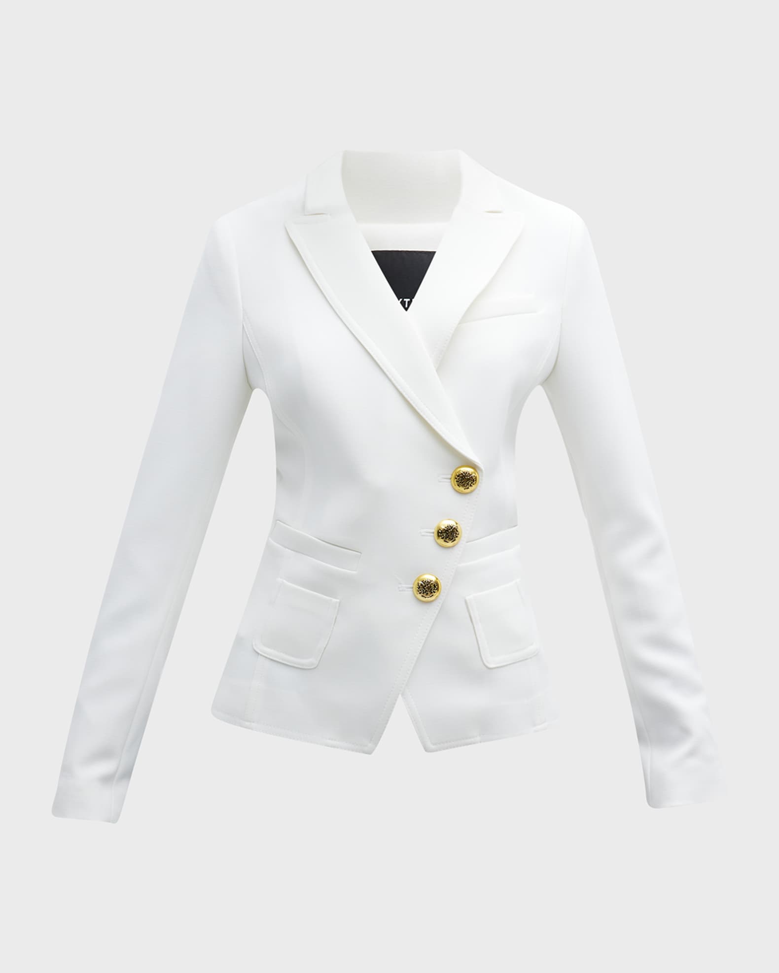 Smythe Tailored Asymmetric Wrap Blazer | Neiman Marcus
