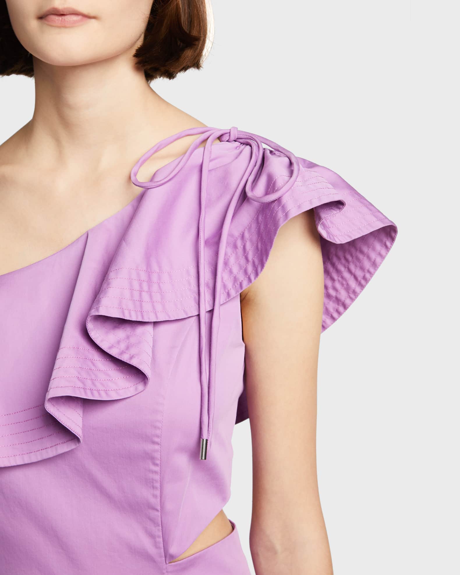 Veronica Beard Beilla One-Shoulder Dress | Neiman Marcus