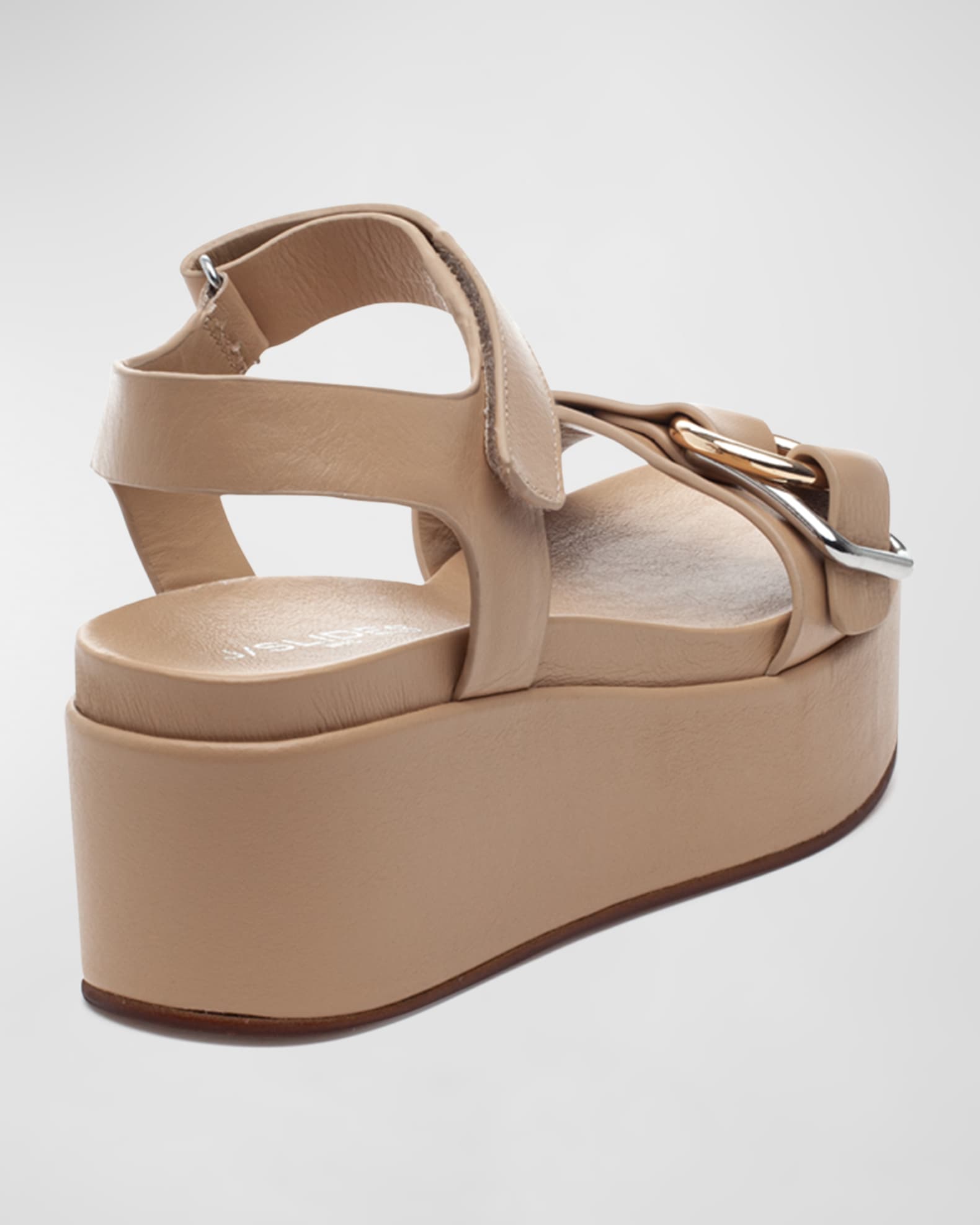 JSlides Quest Leather Grip Platform Sandals | Neiman Marcus