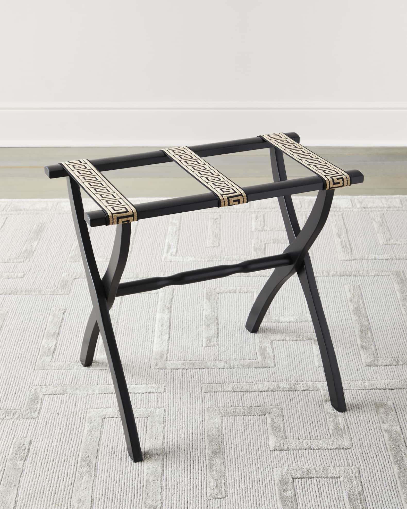 Gate House Furniture Greek Key Straps Luggage Rack | Neiman Marcus