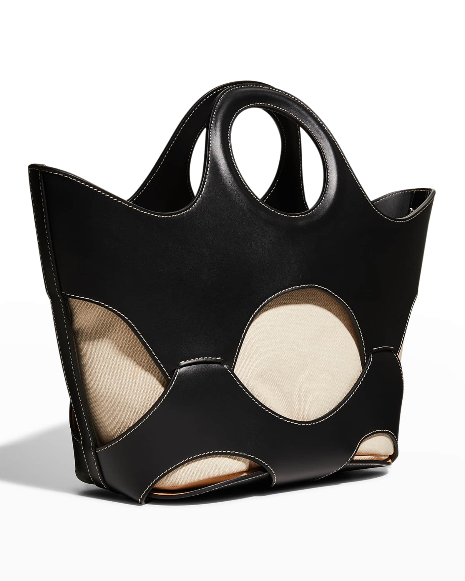 HEREU Onada Cutout Leather Tote Bag | Neiman Marcus