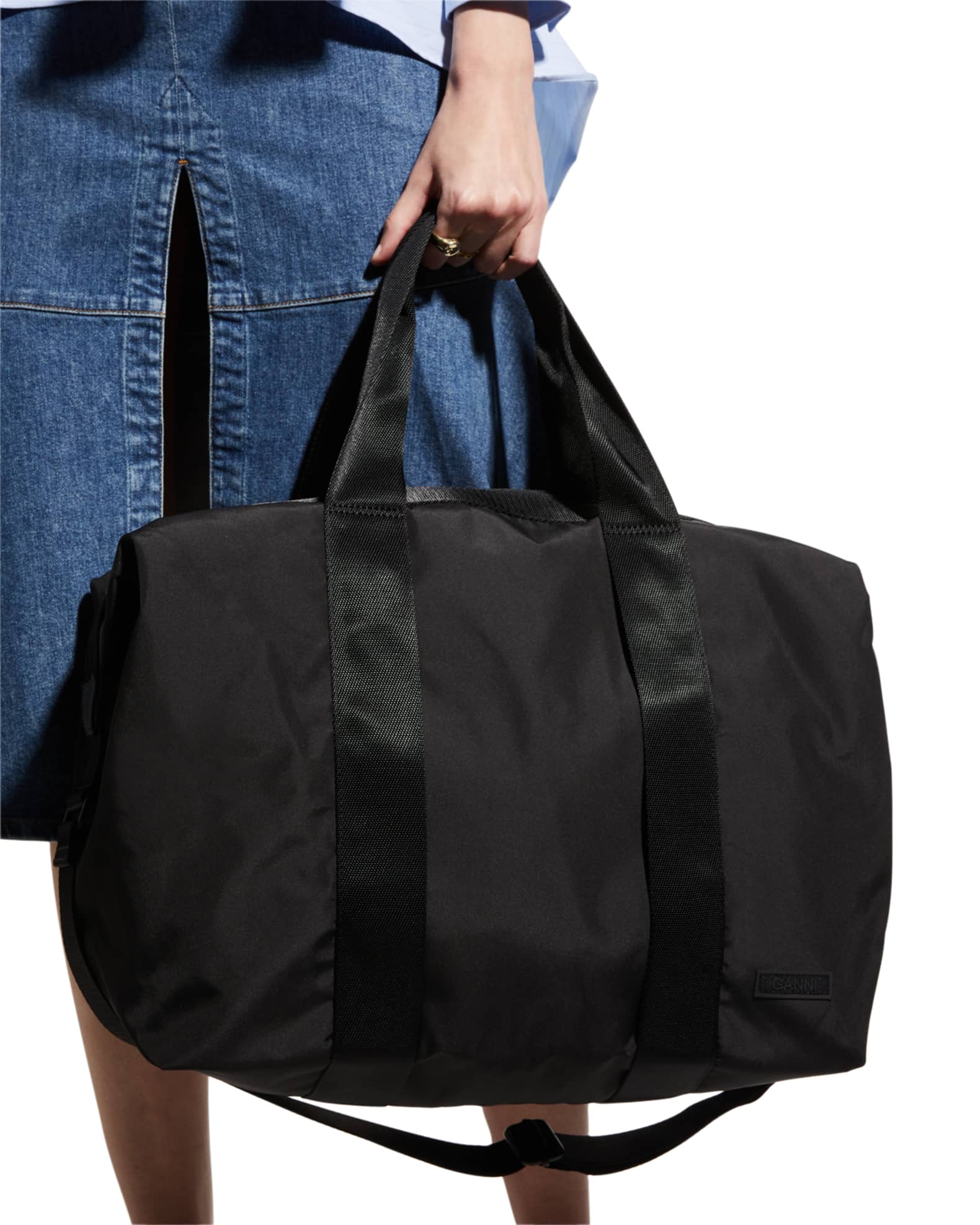 Ganni Recycled Tech Duffel Bag | Neiman Marcus