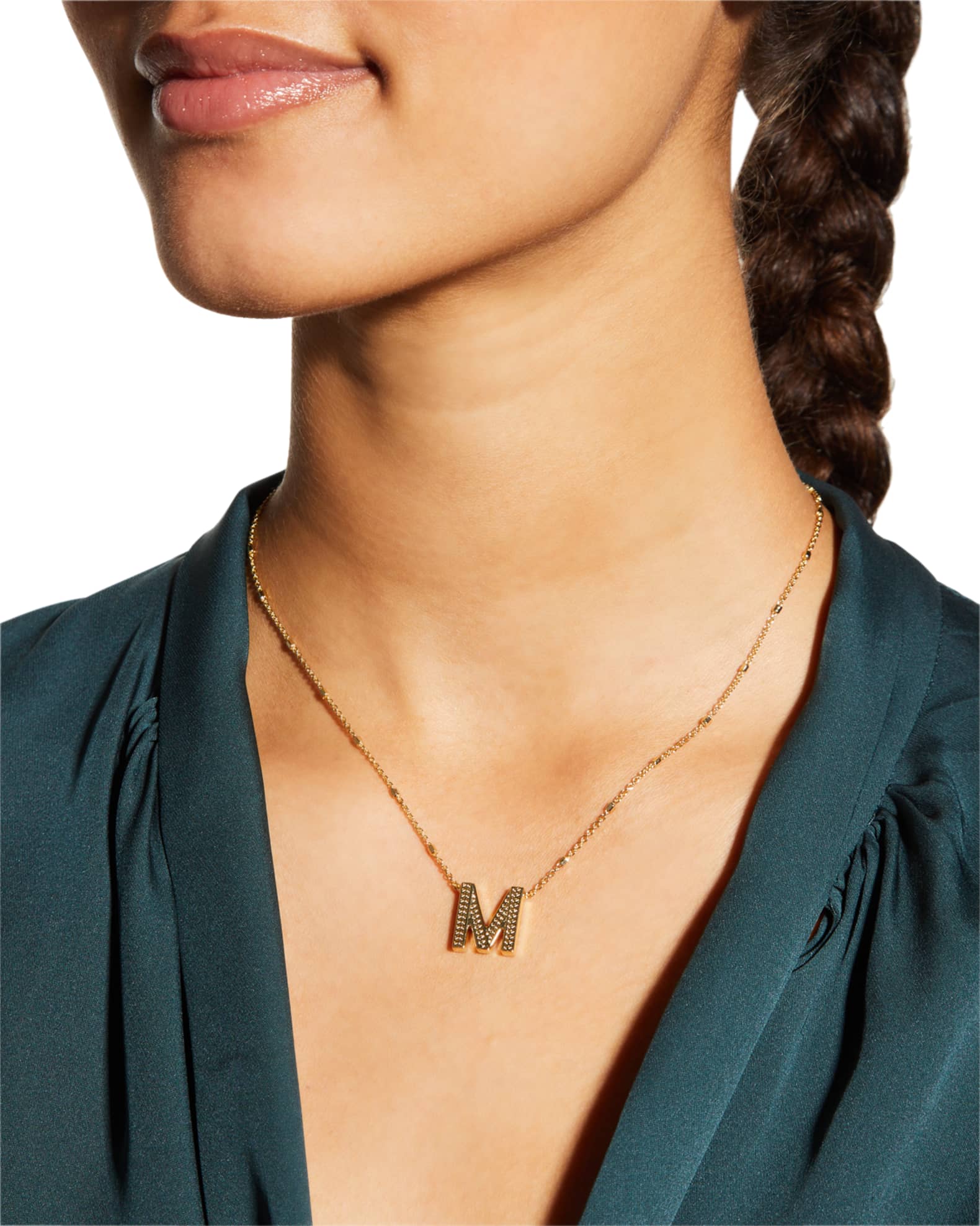 Kendra Scott Letter M Pendant Necklace | Neiman Marcus