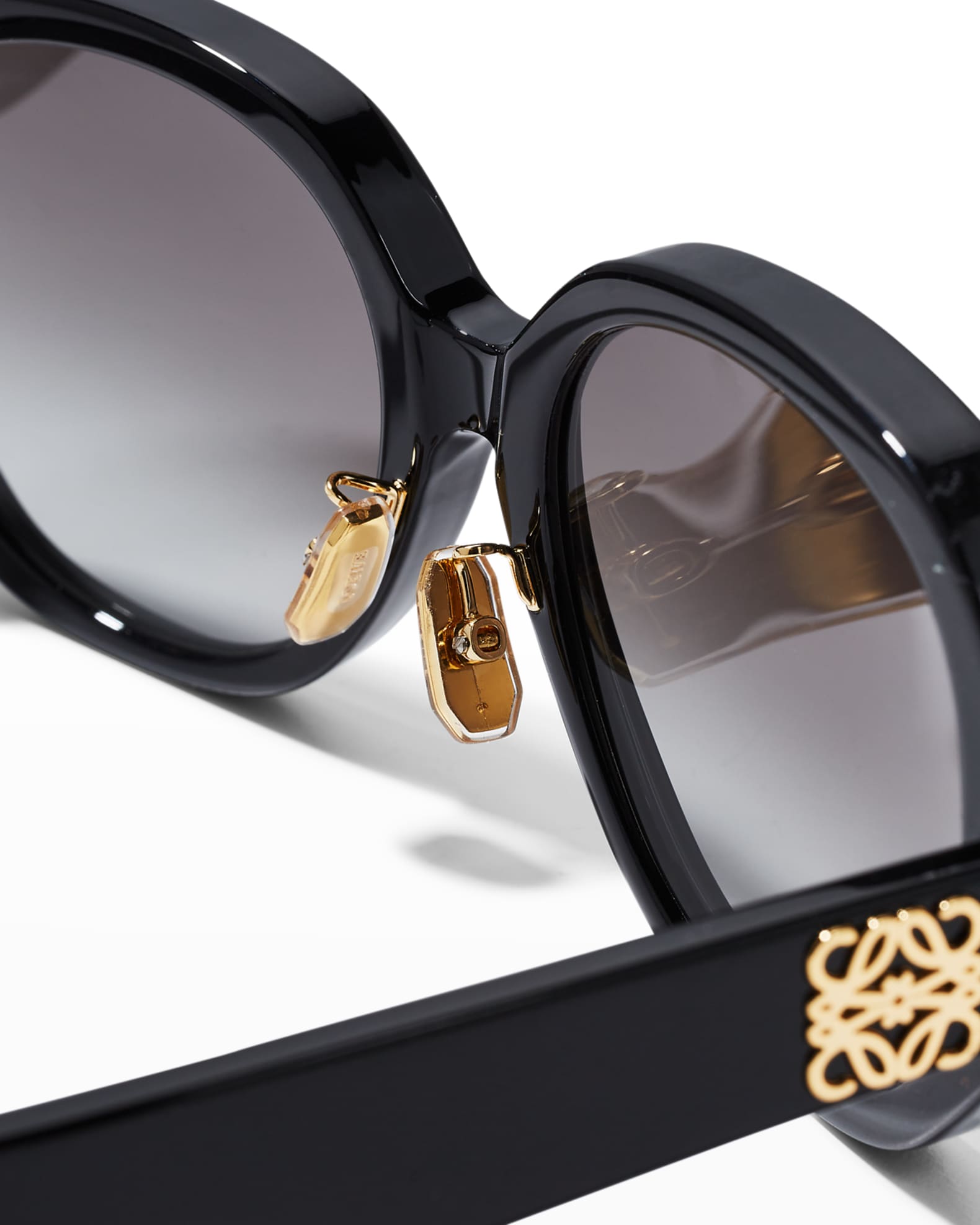 Loewe Anagram Round Acetate Sunglasses | Neiman Marcus