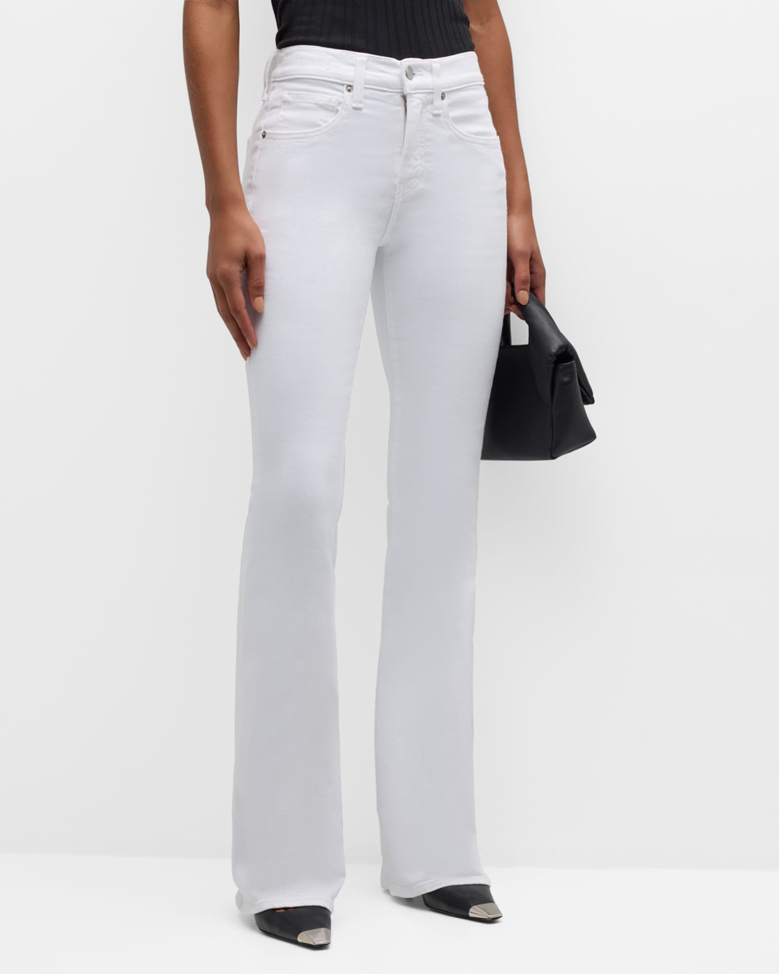 Veronica Beard Beverly High-Rise Skinny Flare Jeans | Neiman Marcus