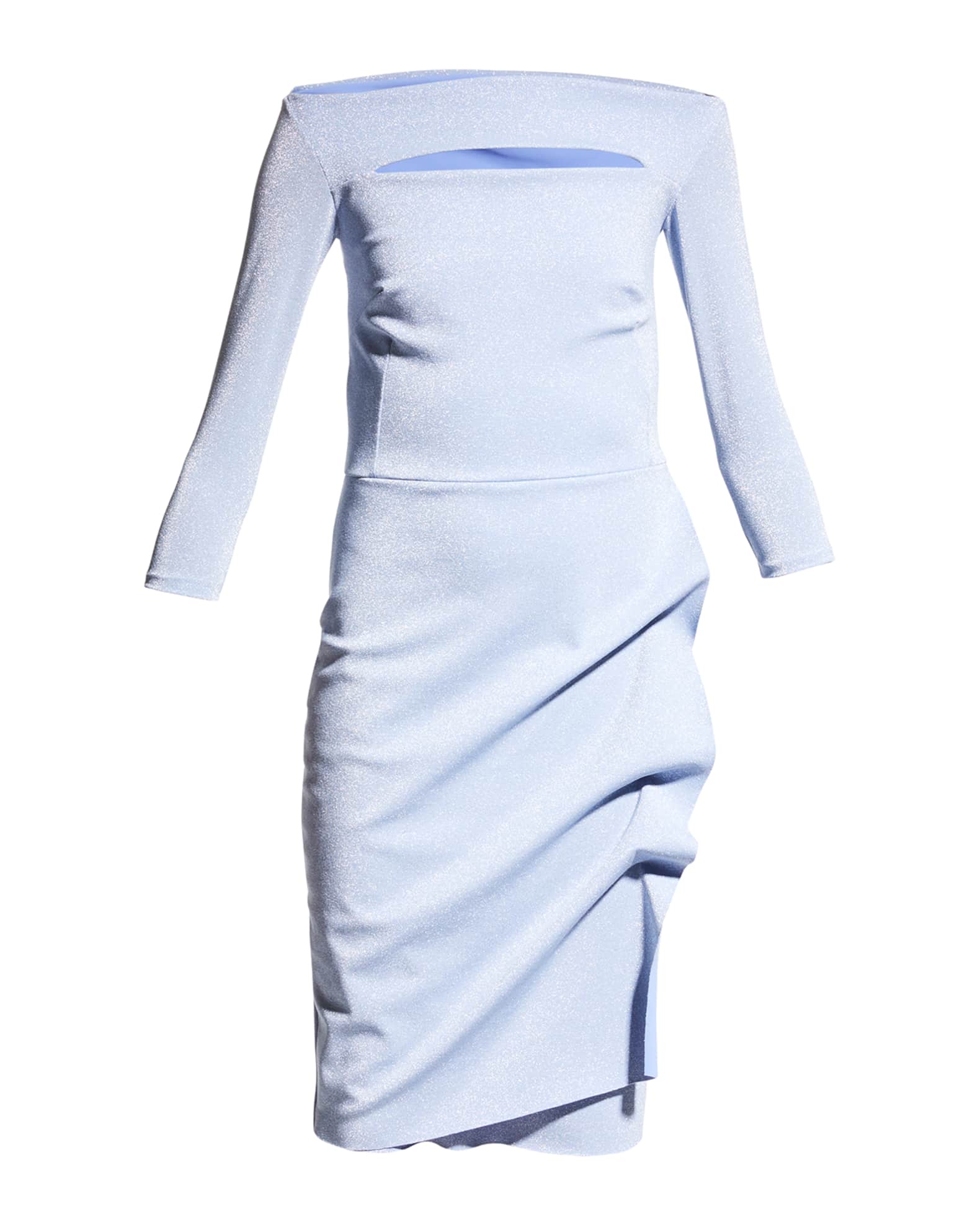 Chiara Boni La Petite Robe Kate Shimmery Cutout Dress | Neiman Marcus