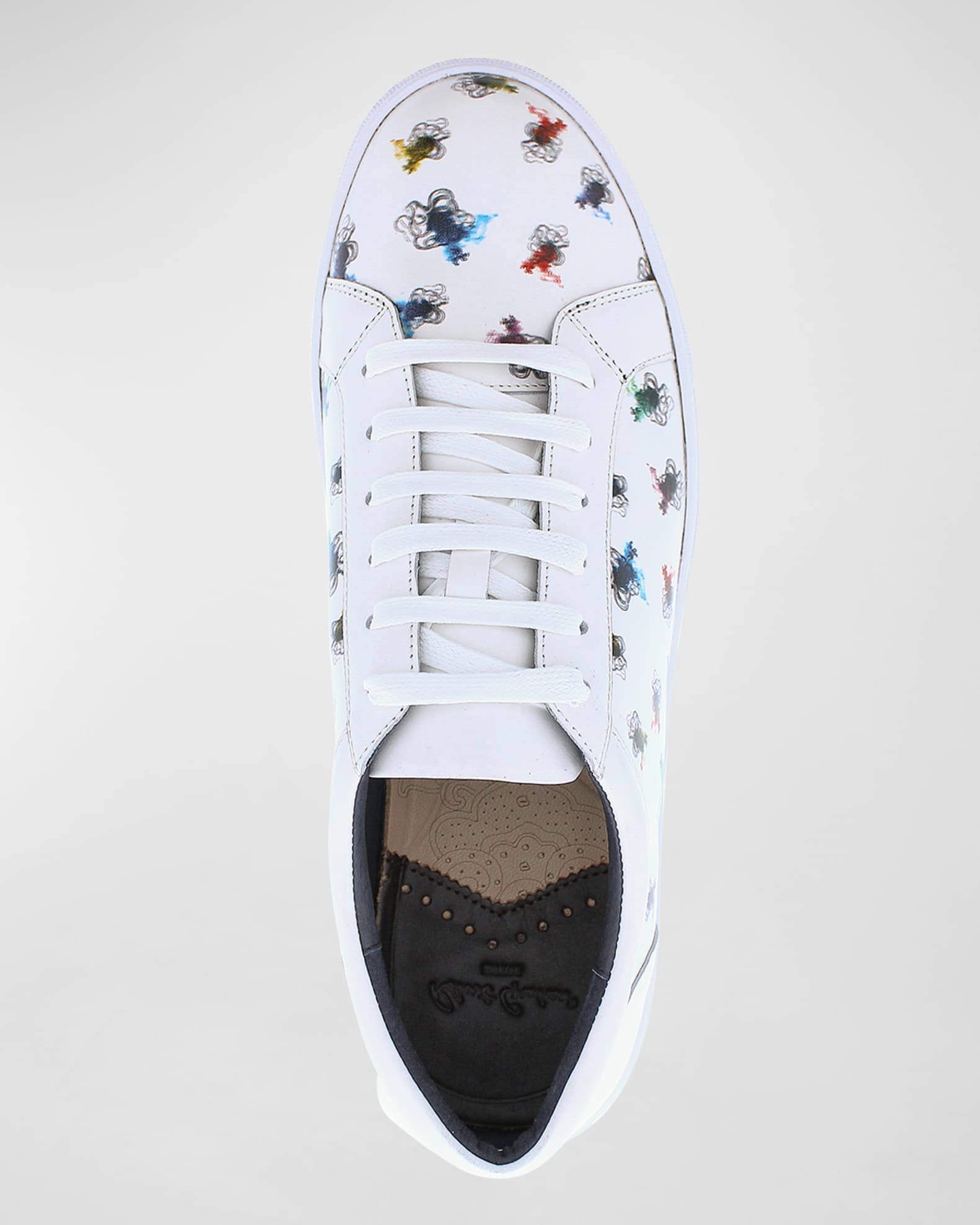 Robert Graham Men's Cuttlefish Multicolor Leather Low-Top Sneakers ...