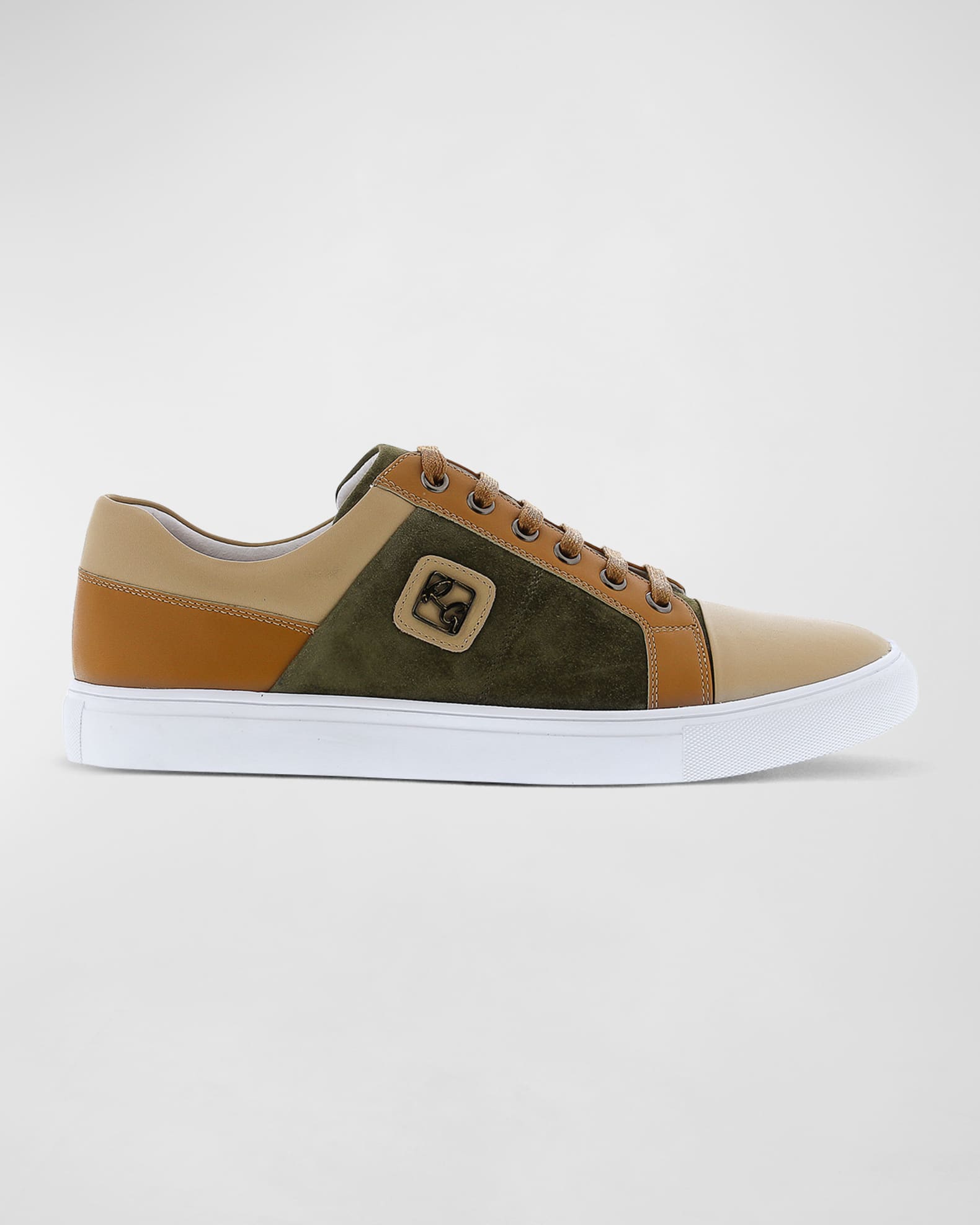 Robert Graham Men's Trixie Colorblock Mix-Leather Low-Top Sneakers ...