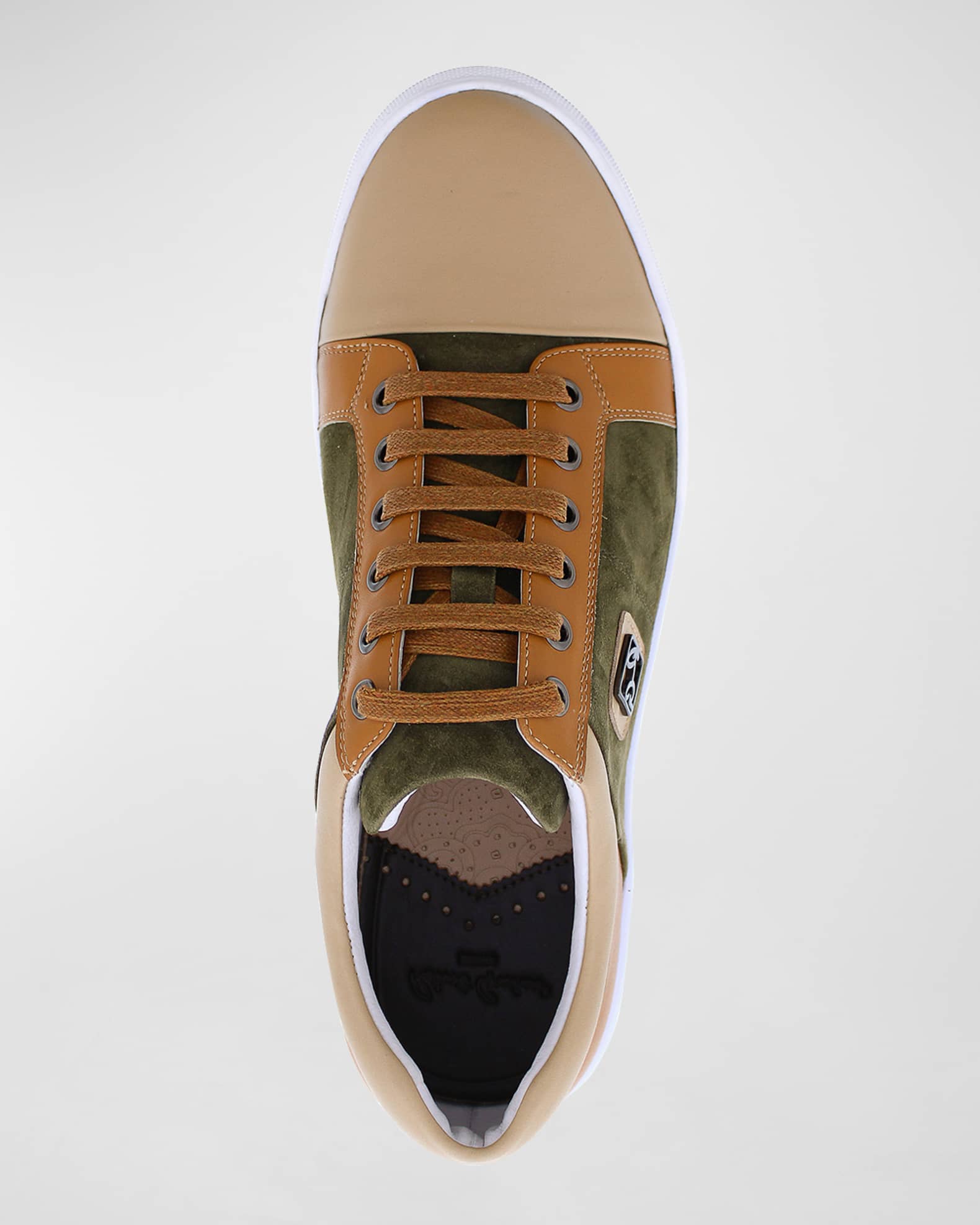 Robert Graham Men's Trixie Colorblock Mix-Leather Low-Top Sneakers ...