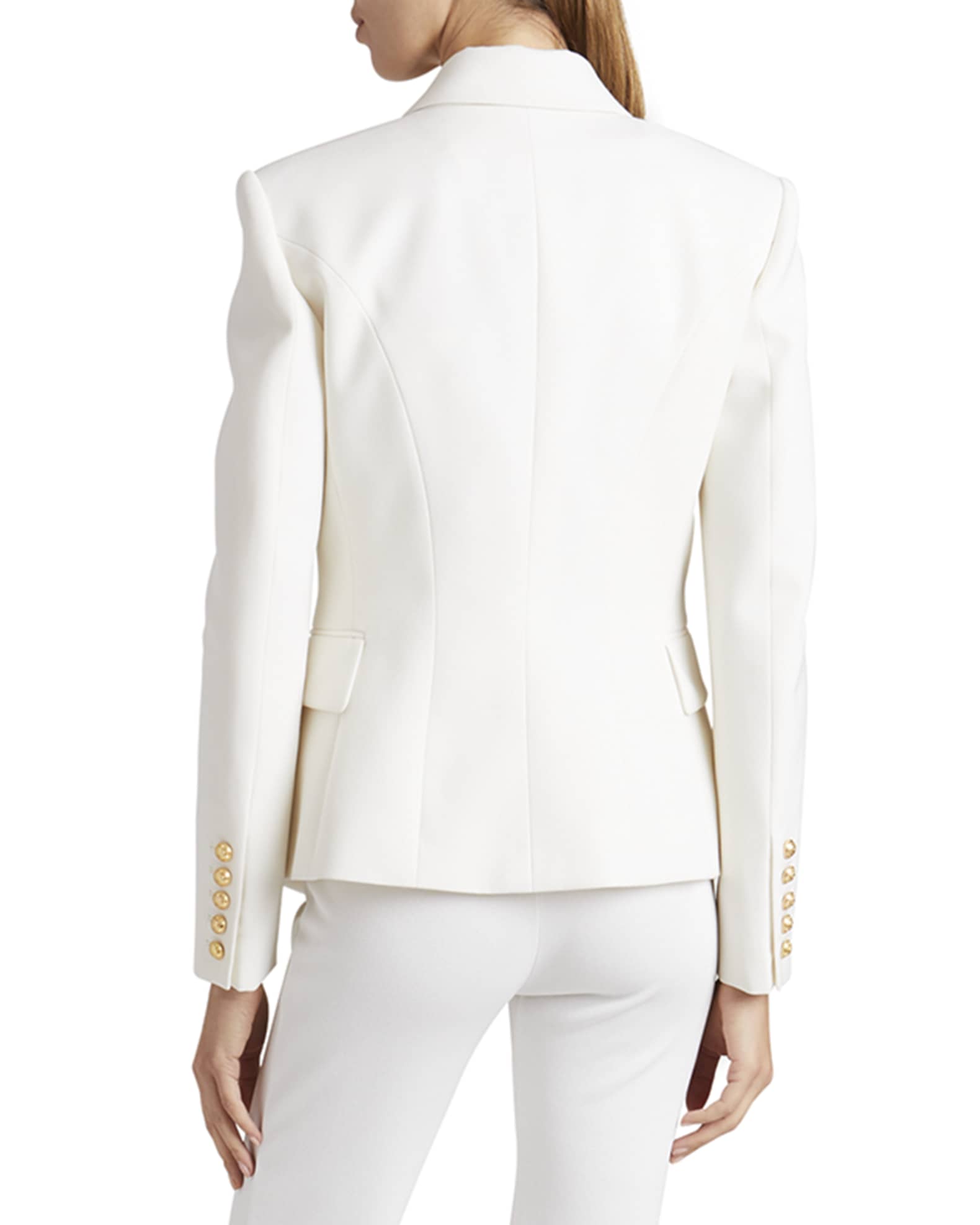 Balmain Tailored Double-Breasted Wool Jacket | Neiman Marcus