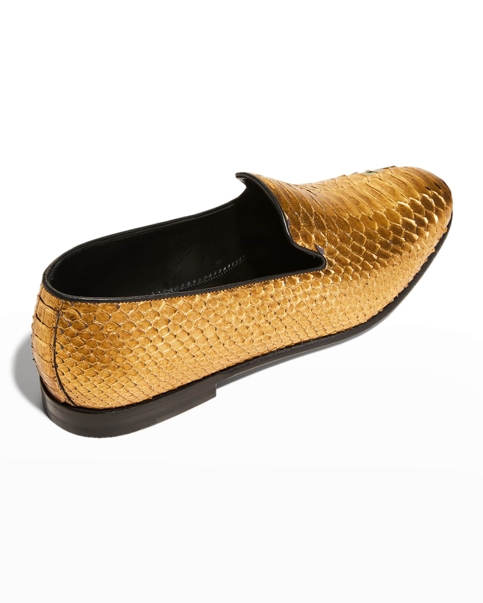 Manolo Blahnik Men's 50th Anniversary "Mario" Genuine Python Loafers ...