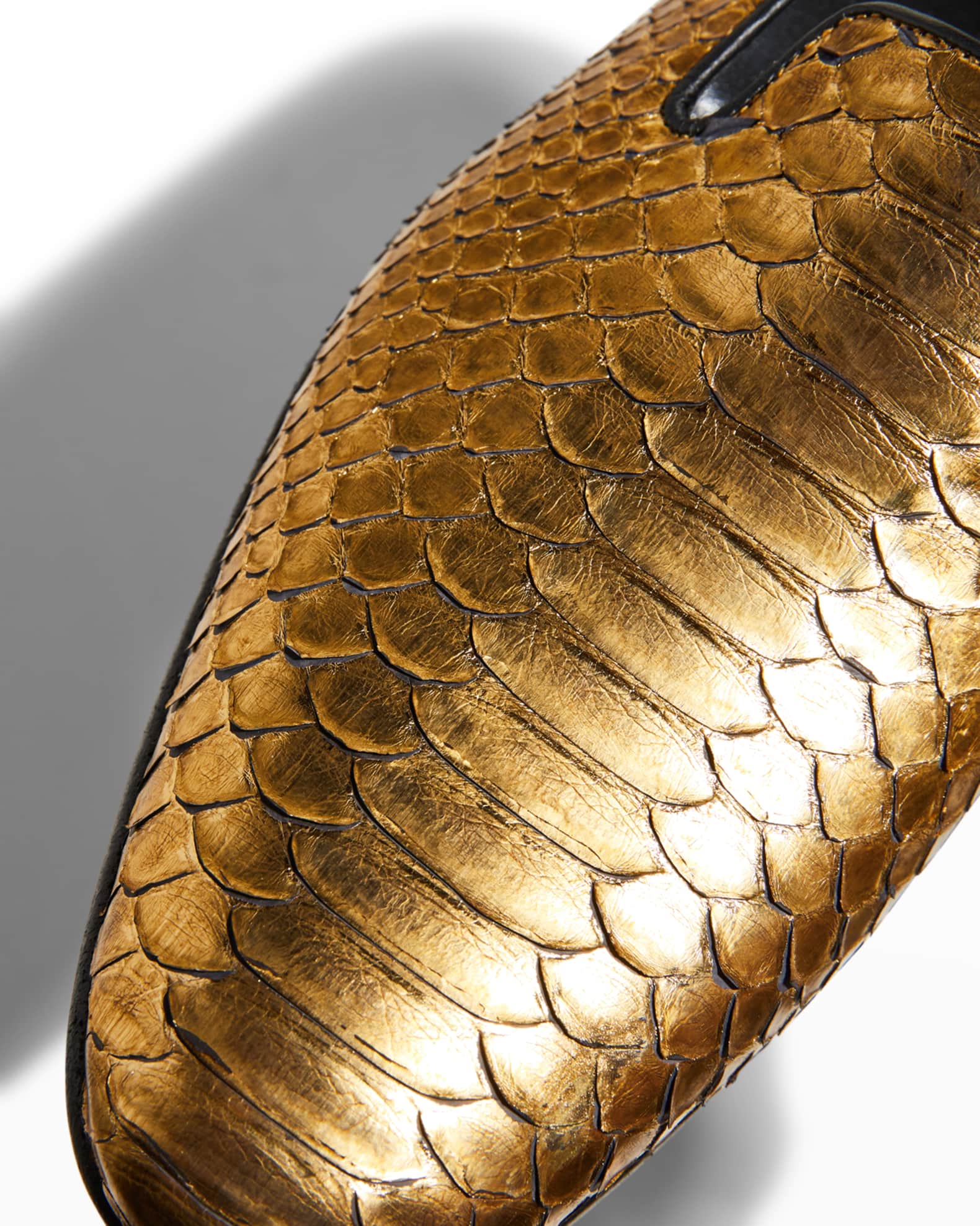 Manolo Blahnik Men's 50th Anniversary "Mario" Genuine Python Loafers ...