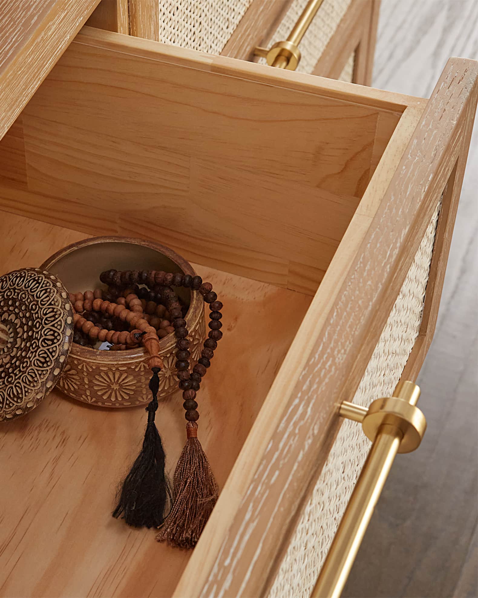 Worlds Away Orla Cane Chest | Neiman Marcus