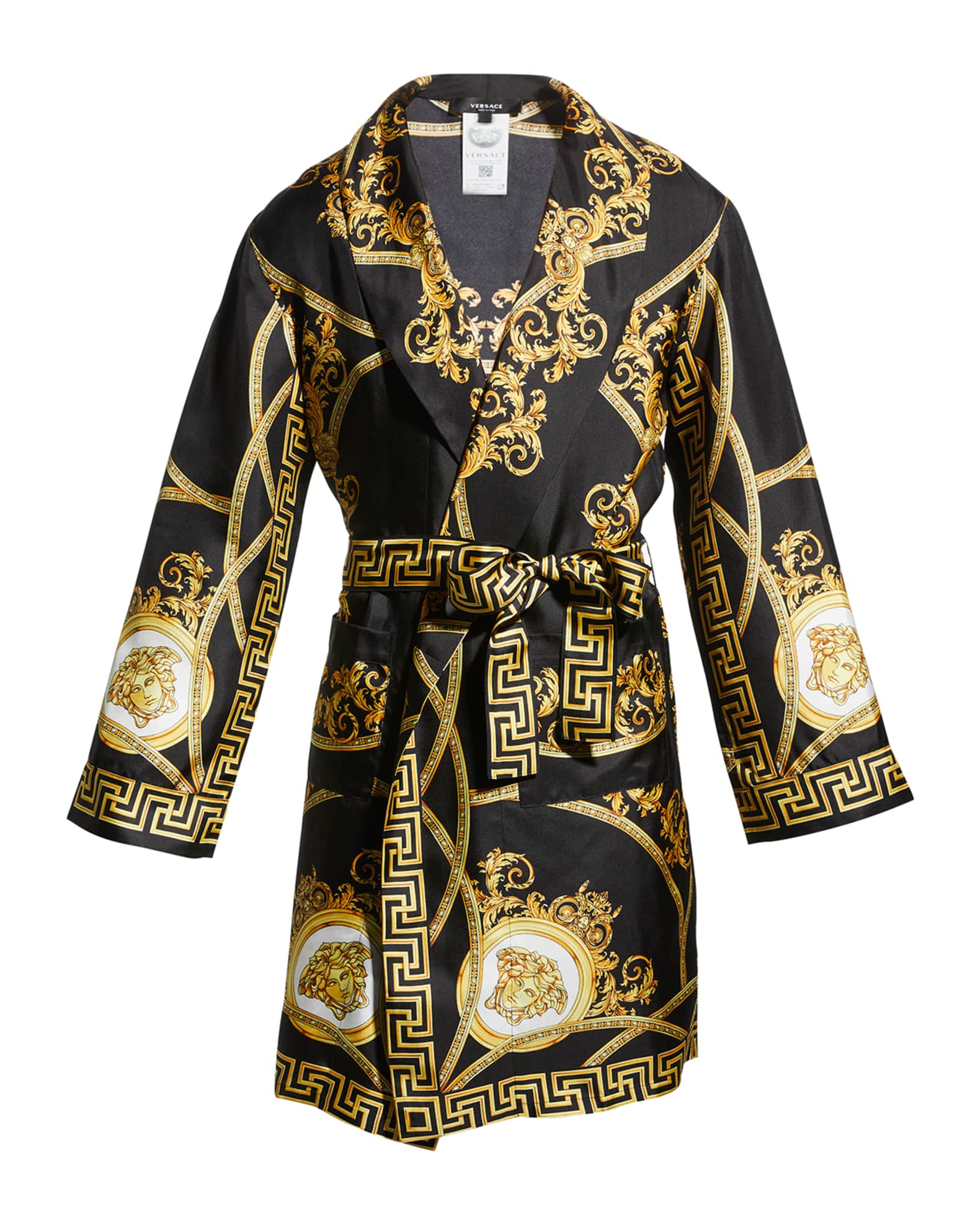 Versace Men's Barocco-Print Robe | Neiman Marcus