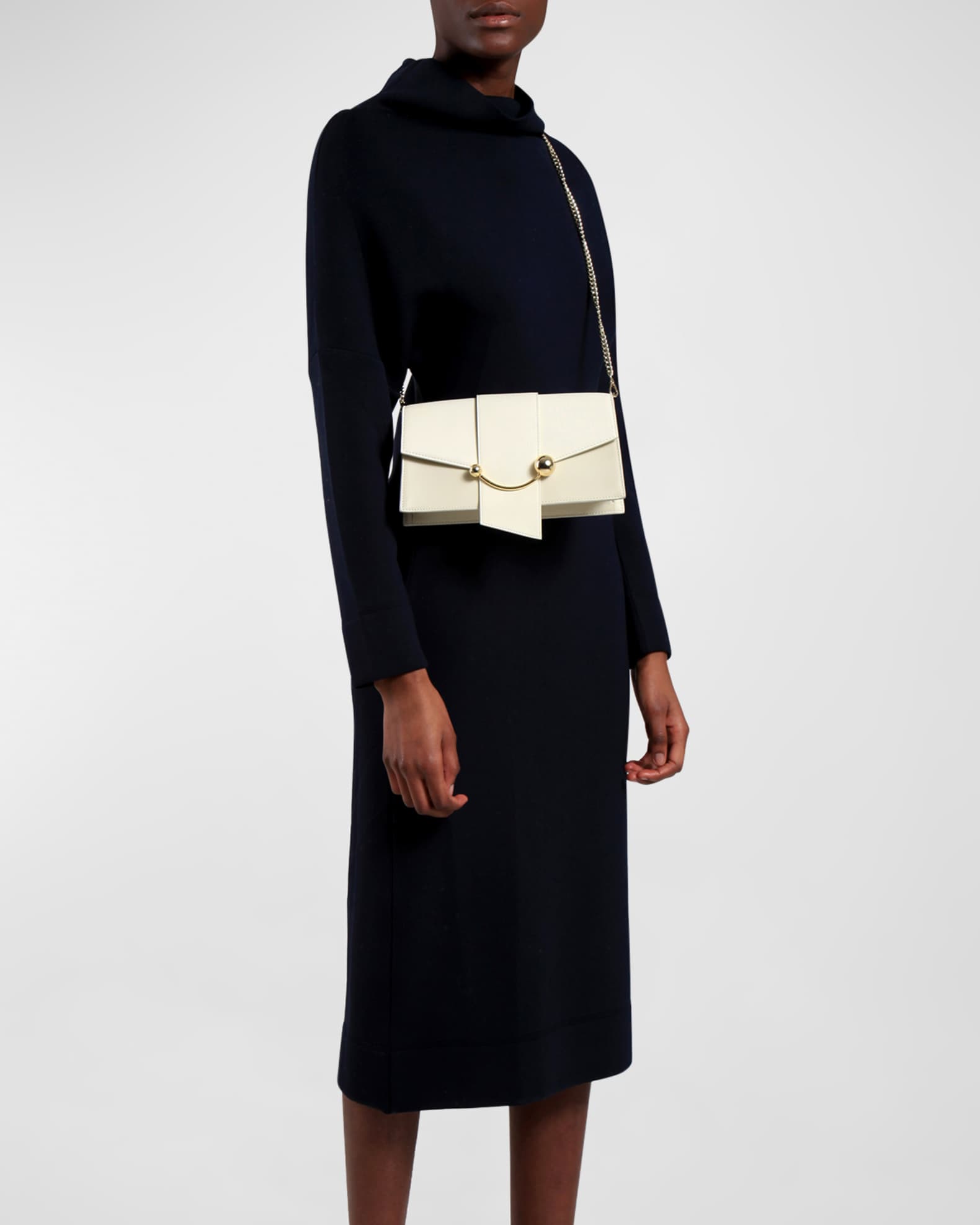 STRATHBERRY Mini Crescent Leather Shoulder Bag | Neiman Marcus