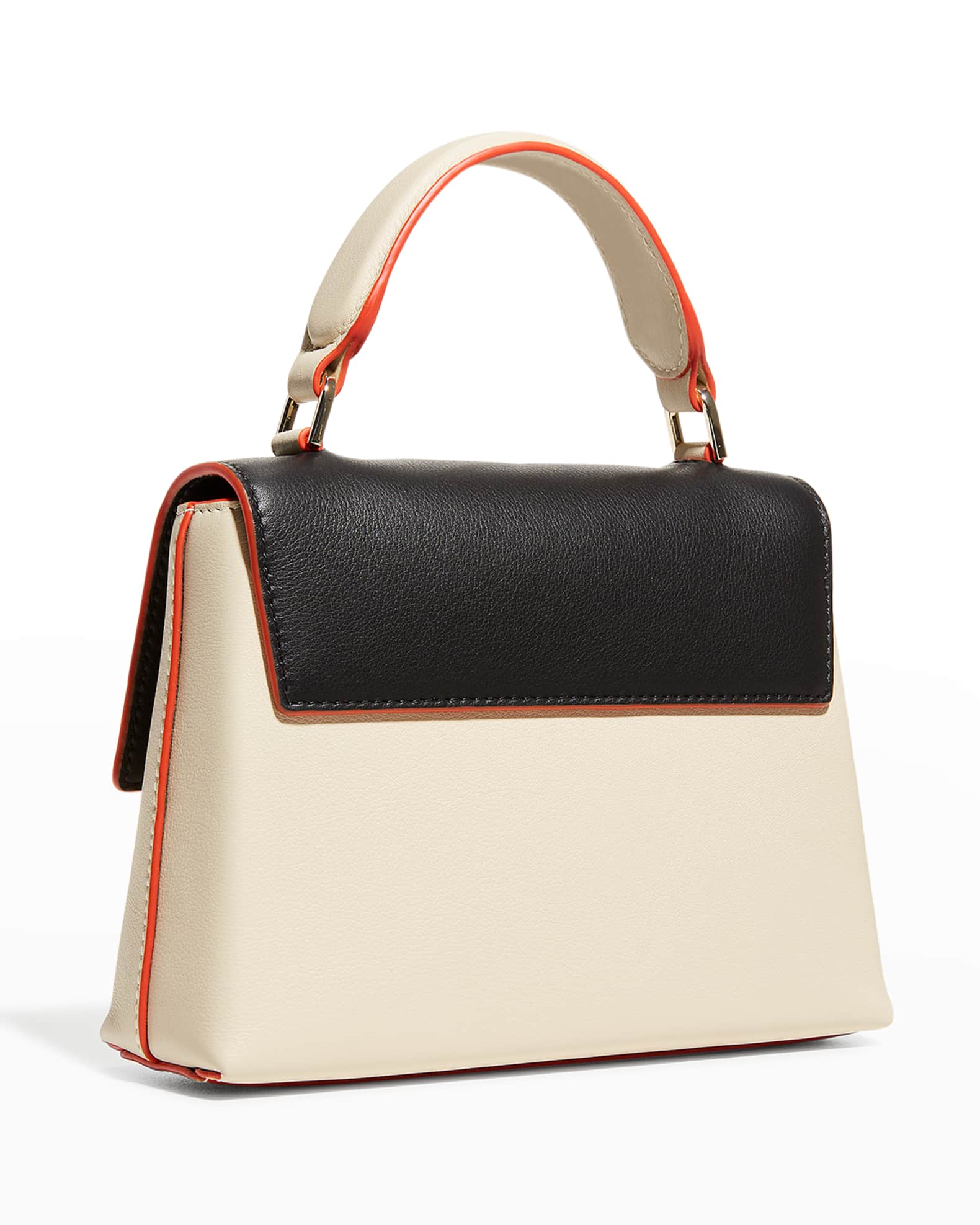 STRATHBERRY Trinity Mini Tricolor Leather Top-Handle Bag | Neiman Marcus