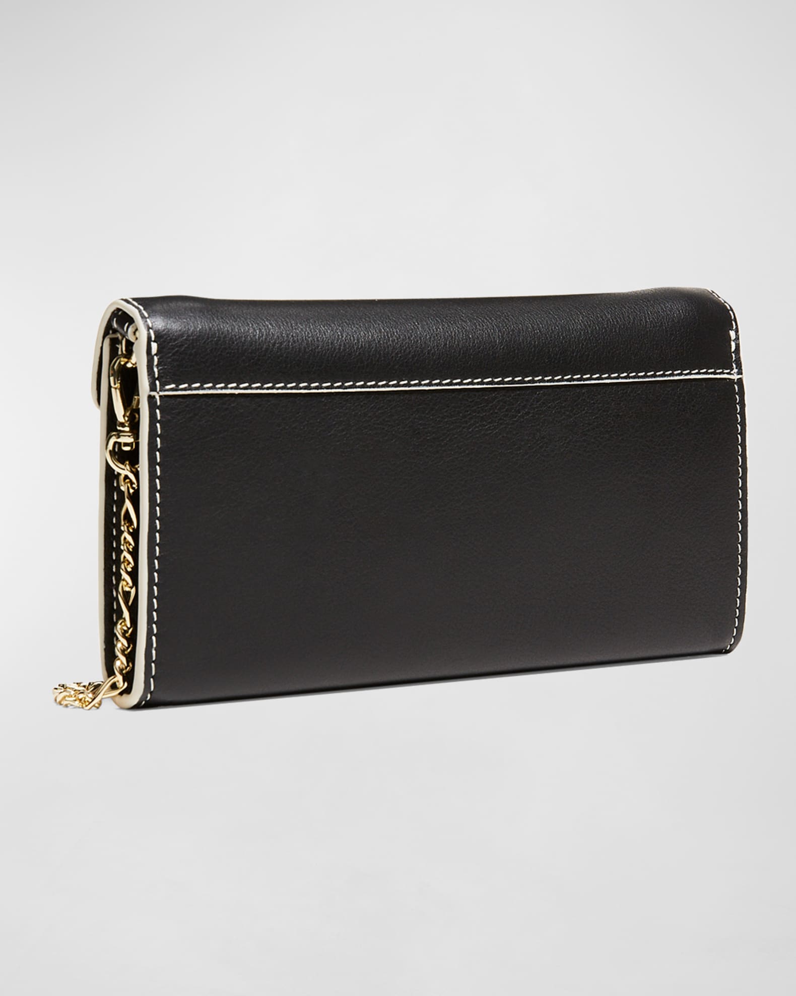 STRATHBERRY Multrees Flap Leather Wallet on Chain | Neiman Marcus