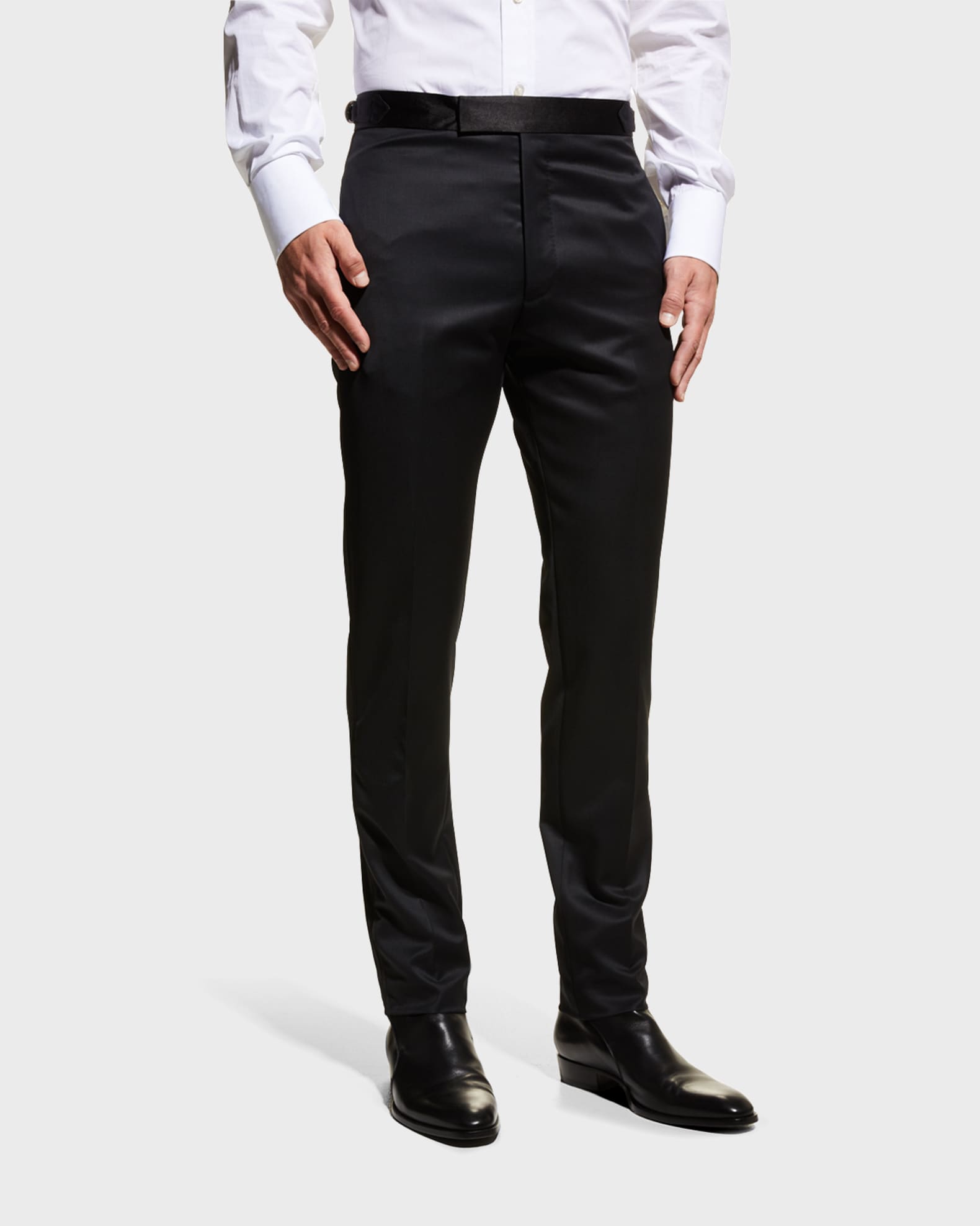 Zanella Men's Nathan Solid Formal Pants | Neiman Marcus