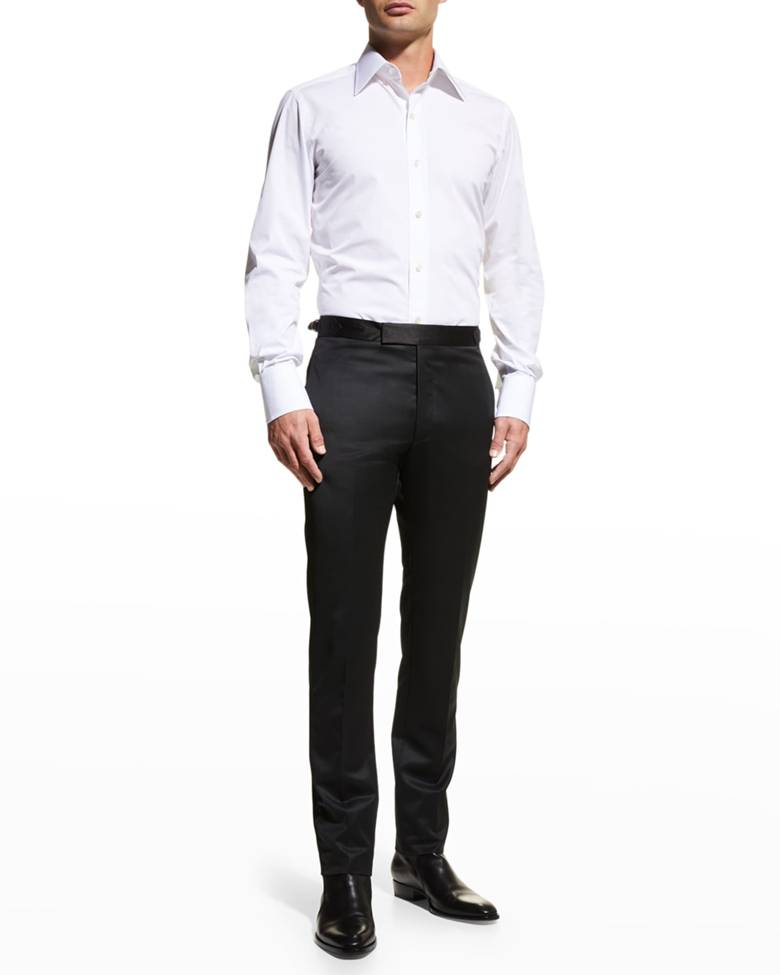 Zanella Men's Nathan Solid Formal Pants | Neiman Marcus