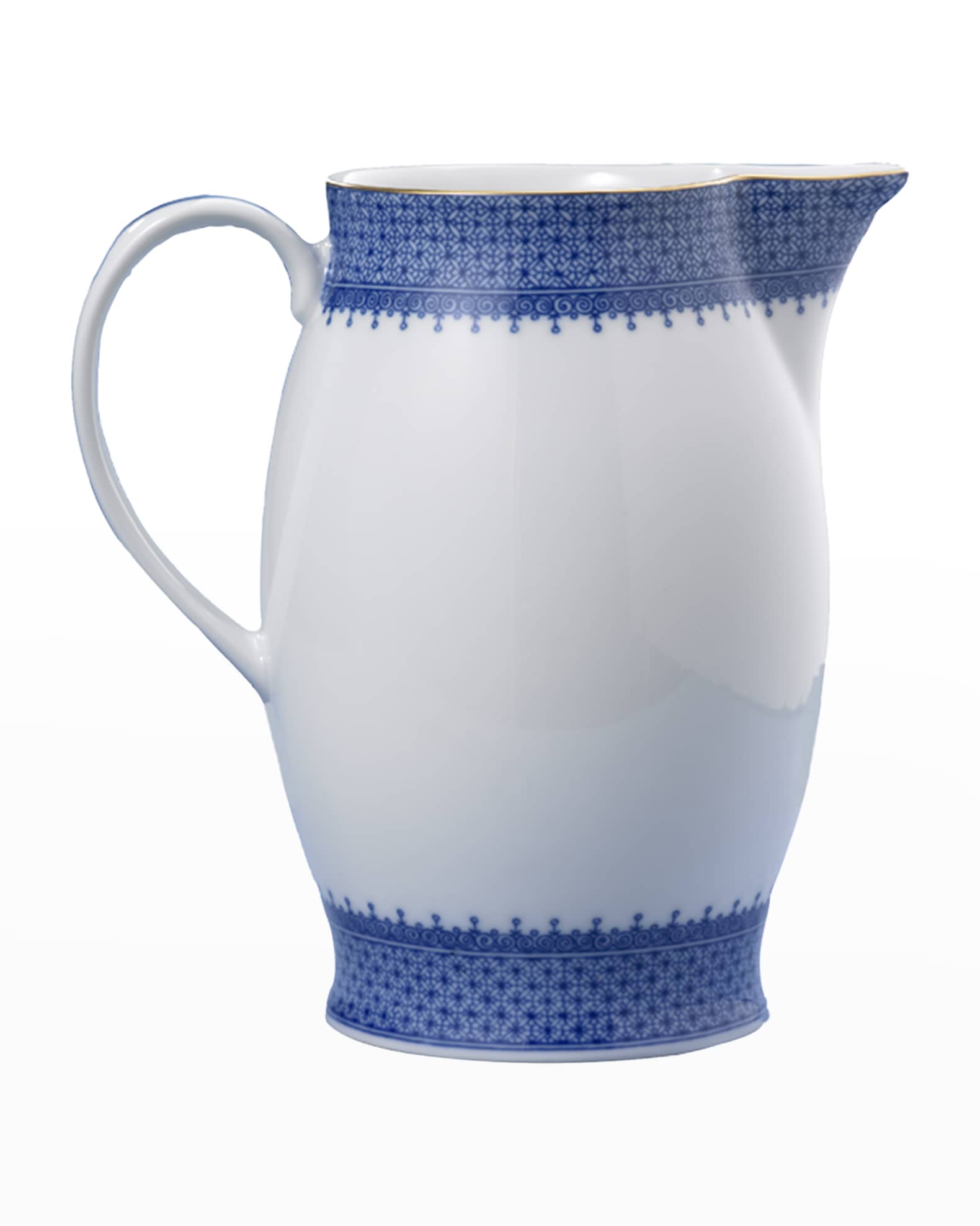 Mottahedeh Blue Lace Pitcher | Neiman Marcus