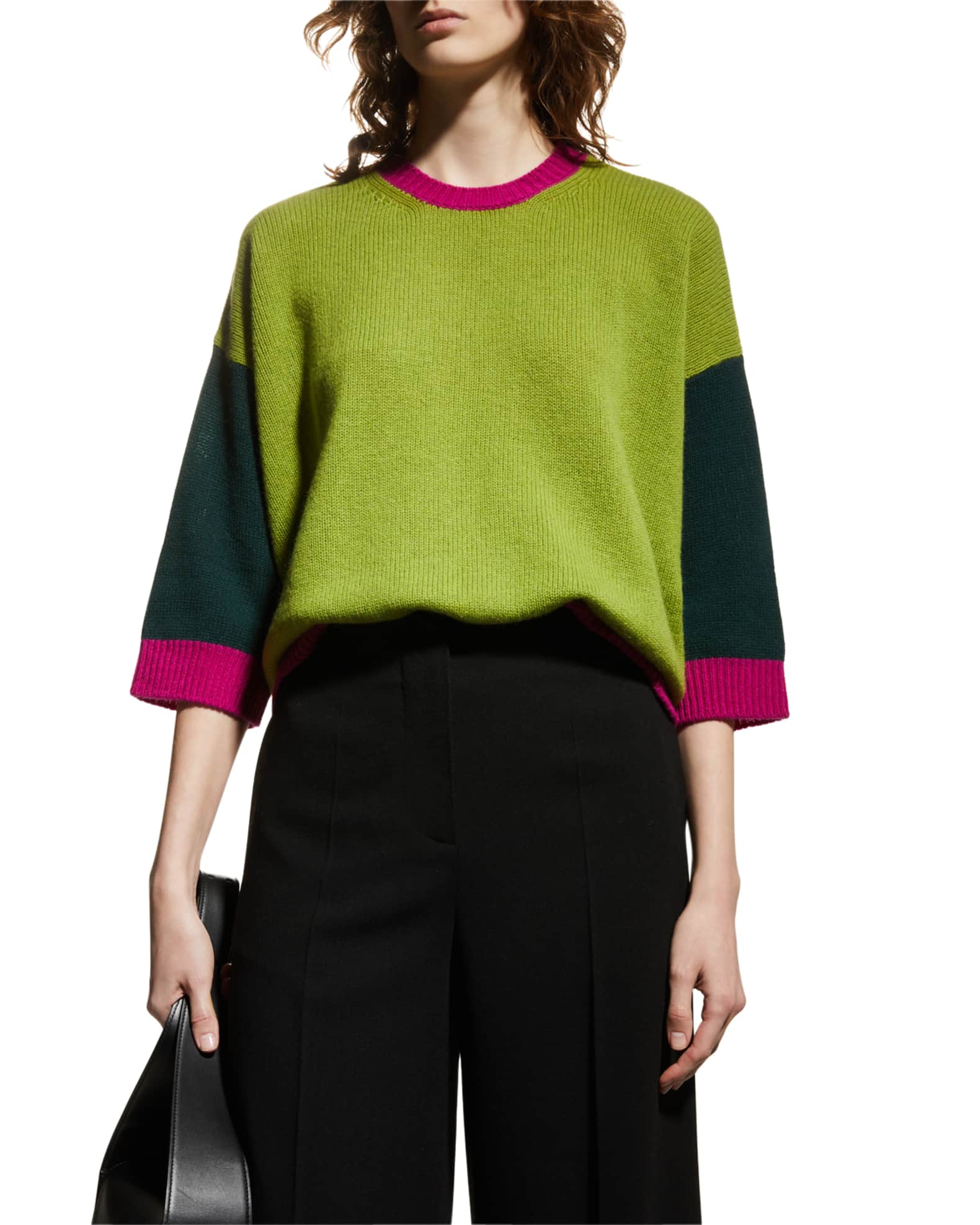 Marni Colorblock Cashmere Sweater | Neiman Marcus