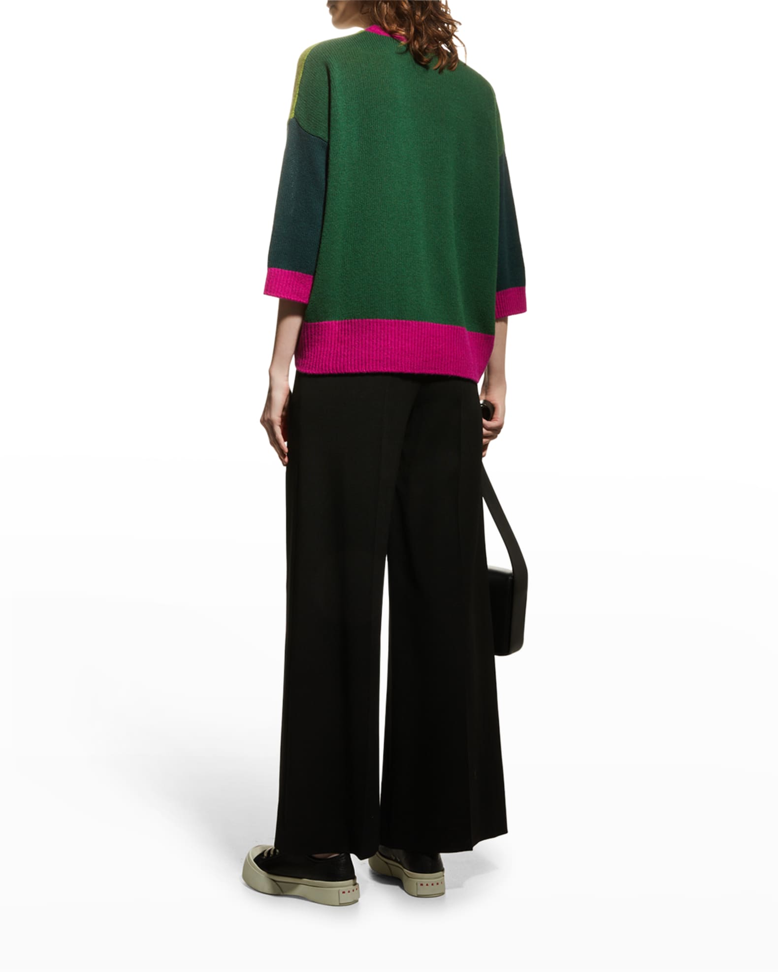 Marni Colorblock Cashmere Sweater | Neiman Marcus