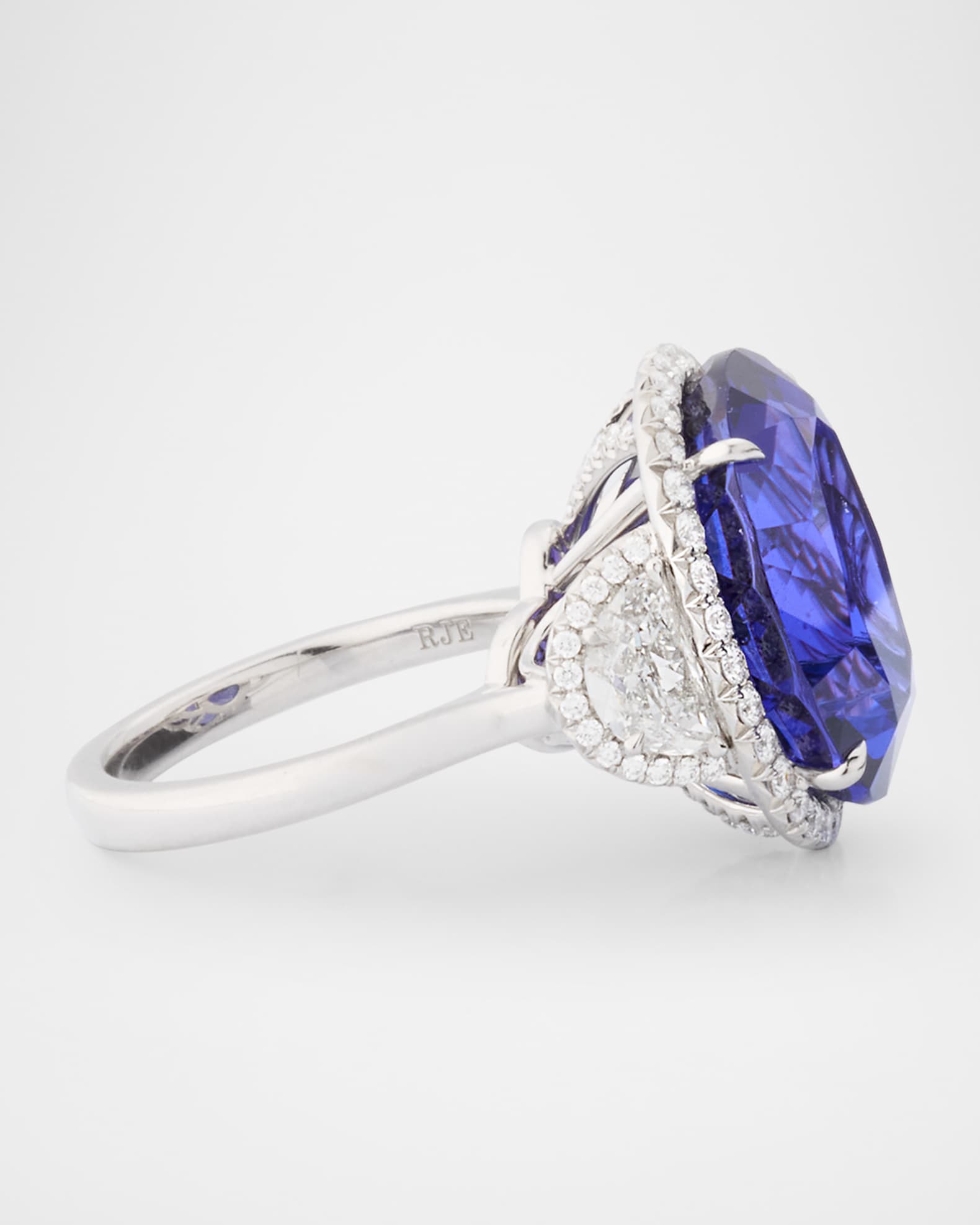 Robert Erich Platinum Diamond and Tanzanite Statement Ring | Neiman Marcus