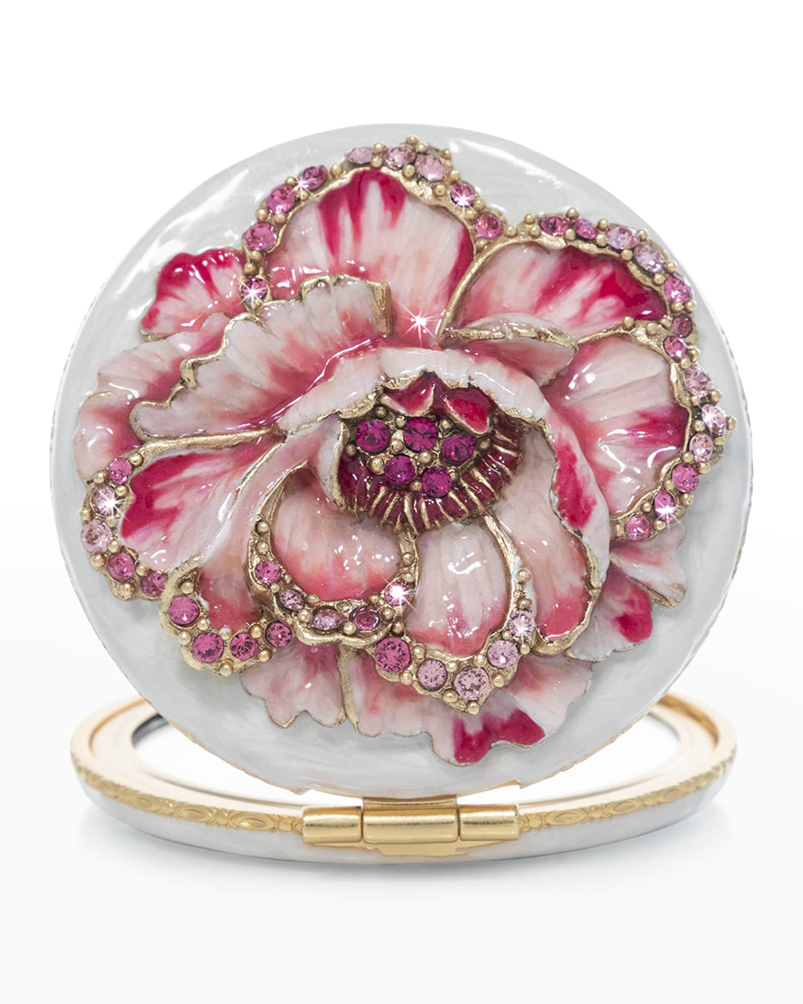 Jay Strongwater Peony Compact | Neiman Marcus