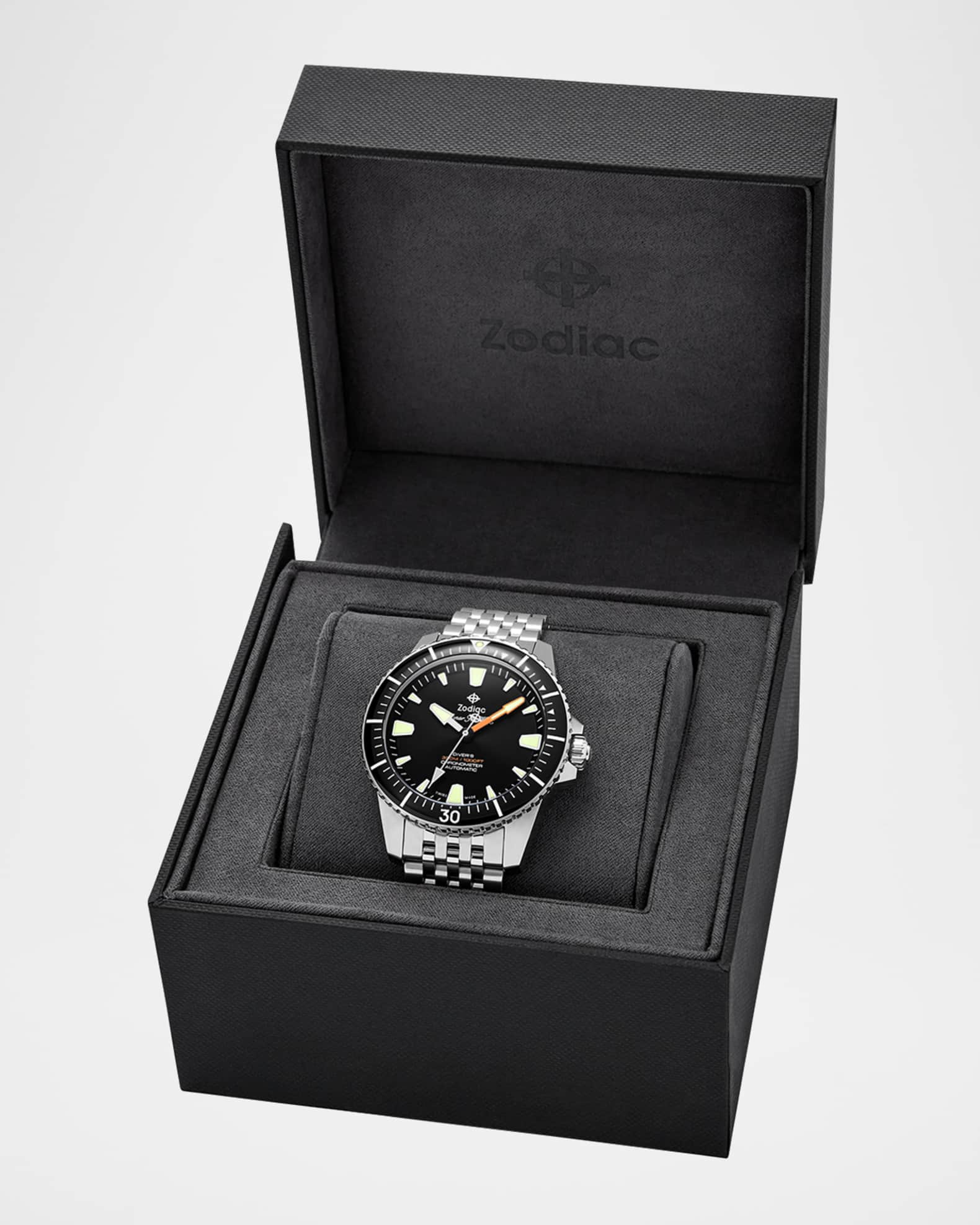 ZODIAC Super Sea Wolf Pro-Diver Automatic Stainless Steel Watch ...