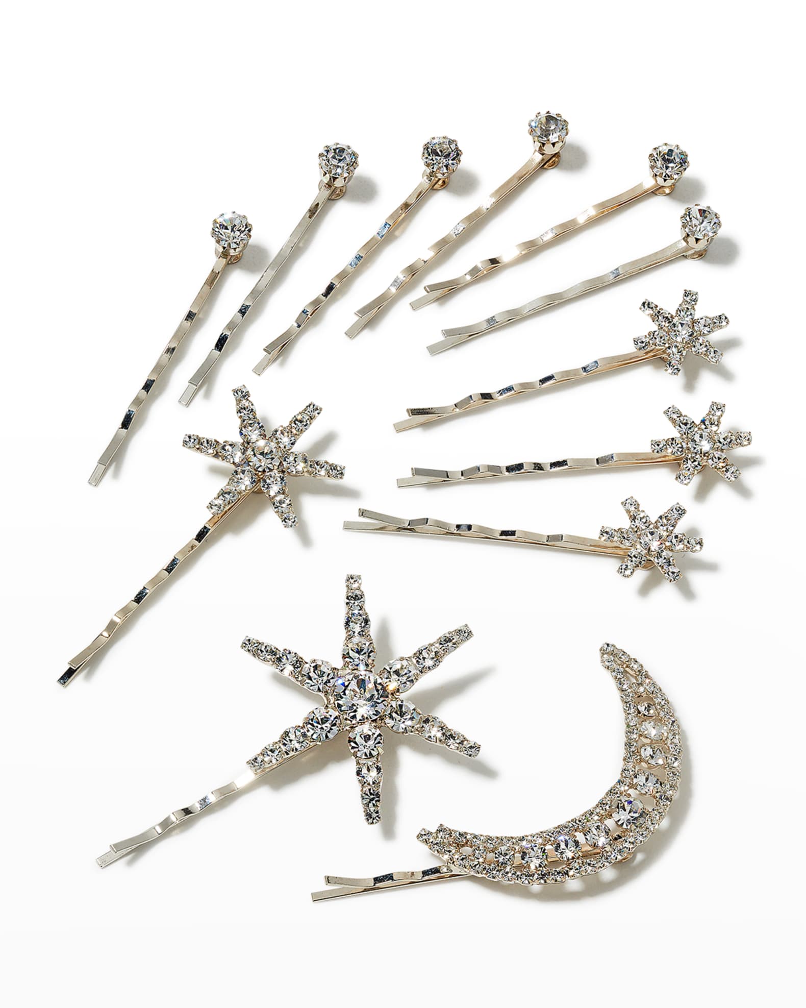 Jennifer Behr Supernova Crystal Bobby Pins, Set of 12 | Neiman Marcus