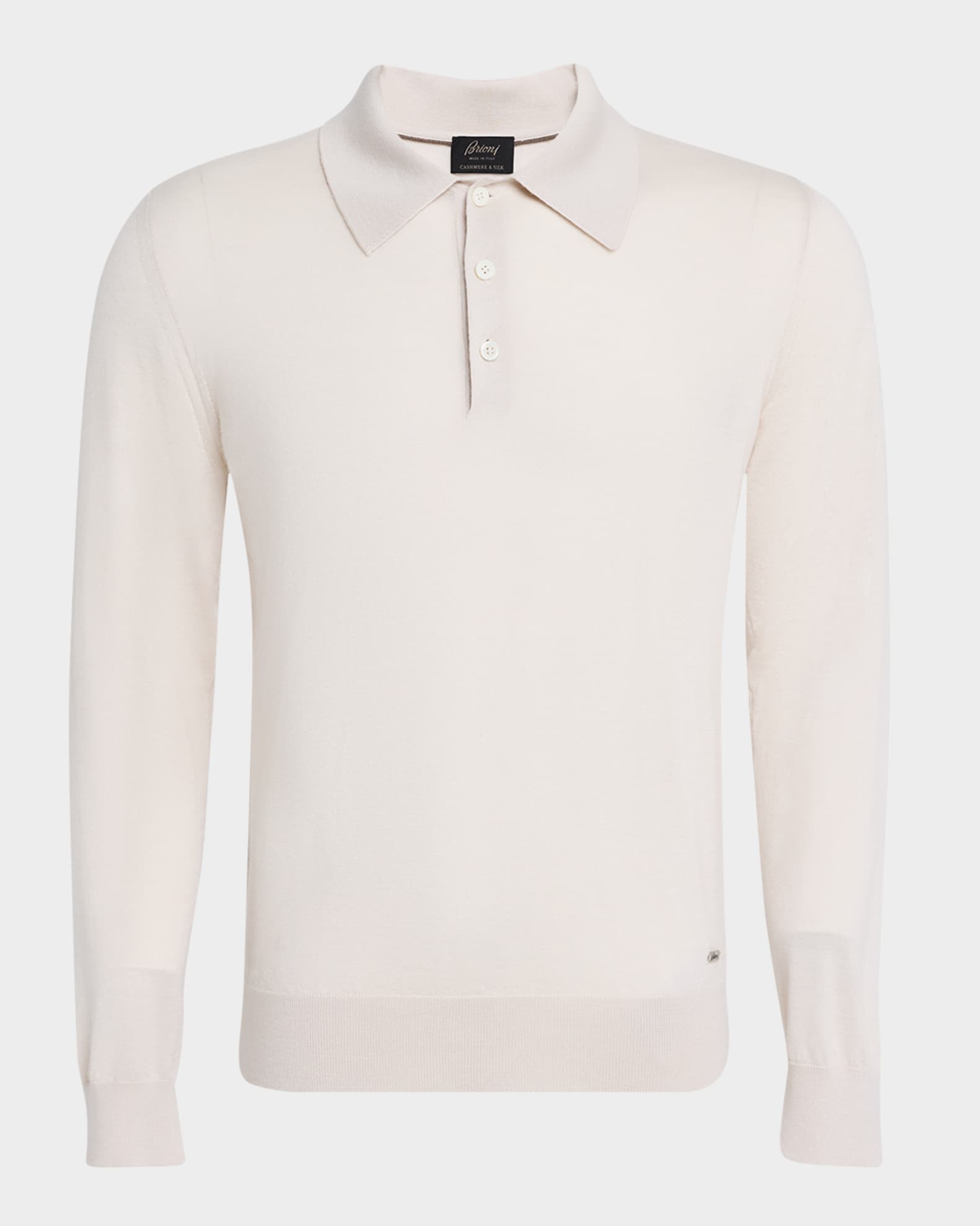 Men's Cashmere-Silk Polo Sweater | Neiman Marcus