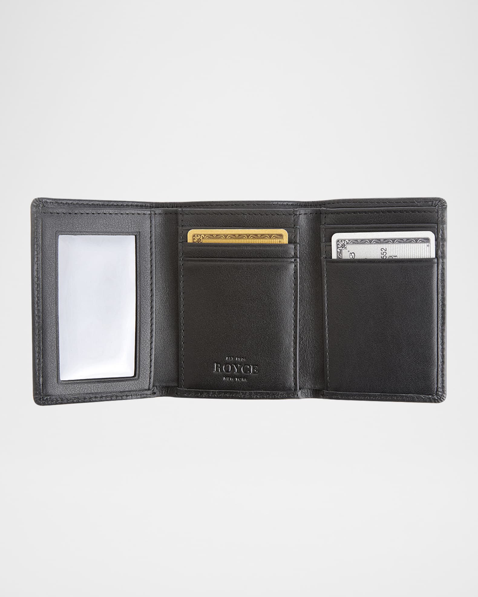 ROYCE New York Personalized Leather Trifold Wallet | Neiman Marcus