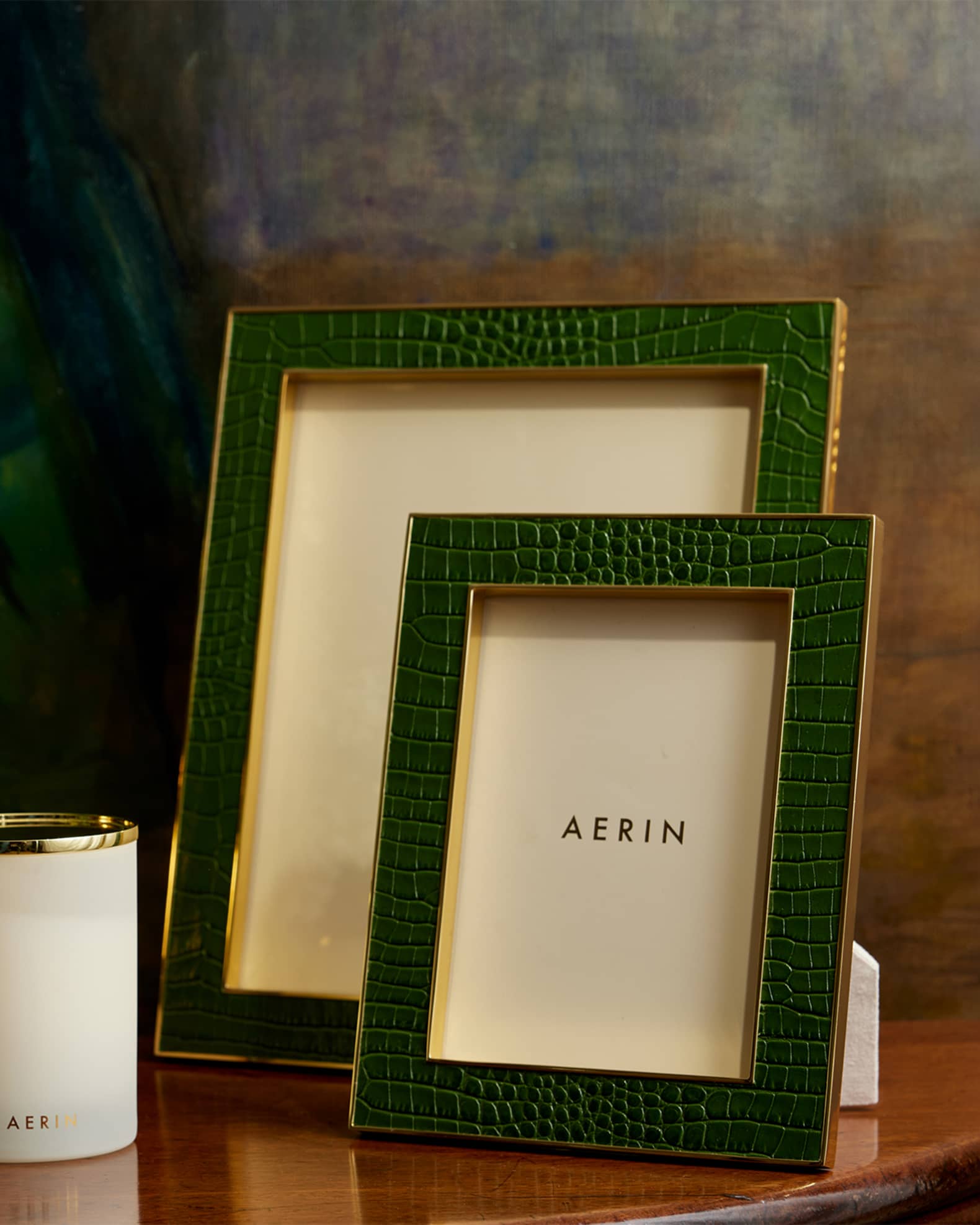 AERIN Classic Croc Leather Photo Frame, 8" x 10" | Neiman Marcus