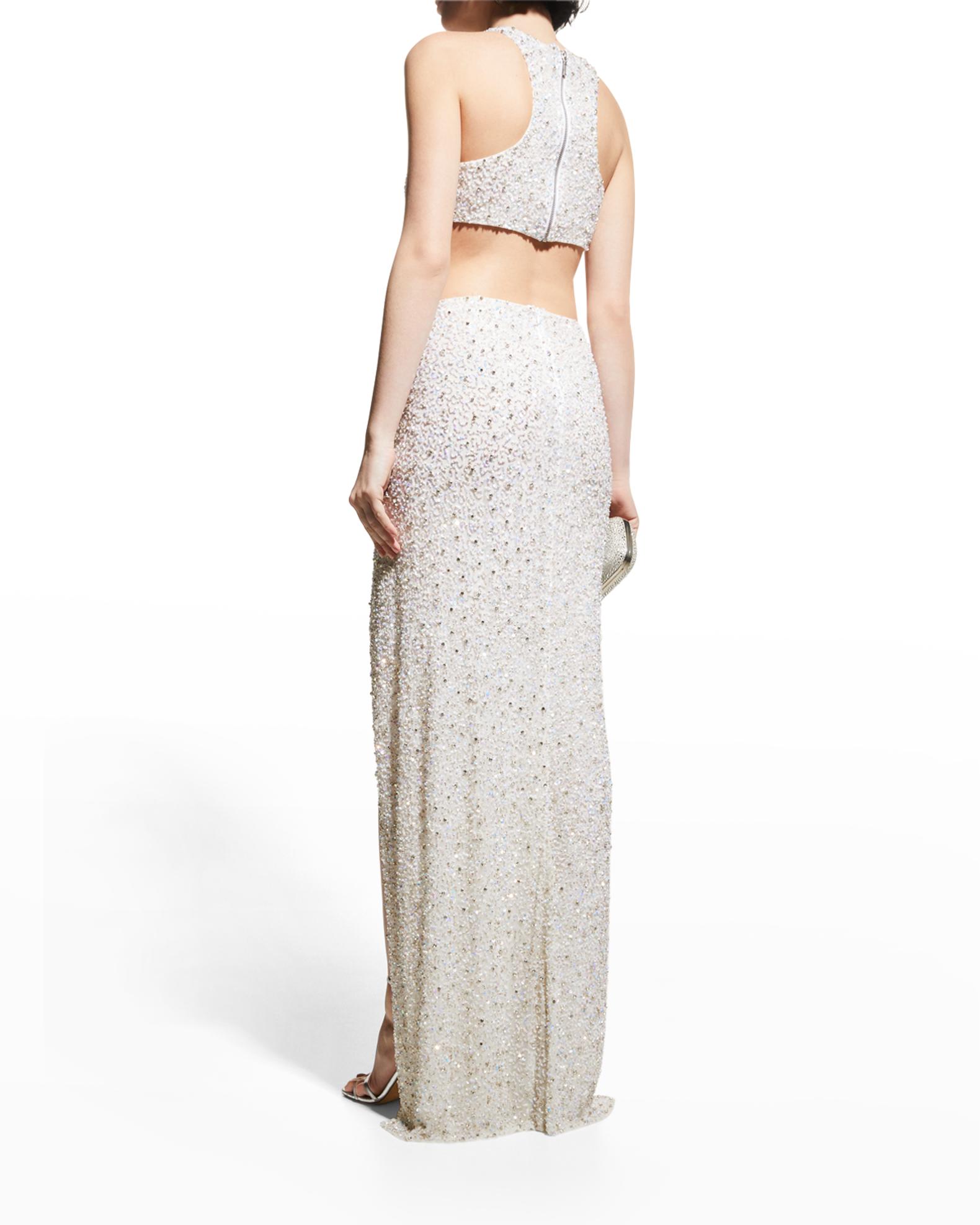 Retrofete Portina Sequined Ultra-High Slit Maxi Skirt | Neiman Marcus