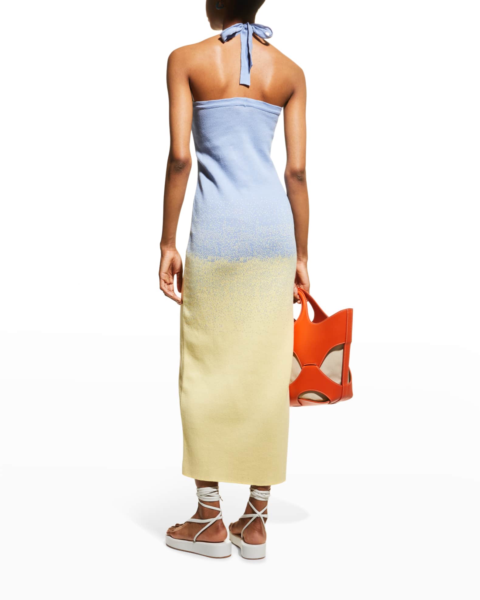 Fiorucci Knit Halter Midi Dress with Logo | Neiman Marcus