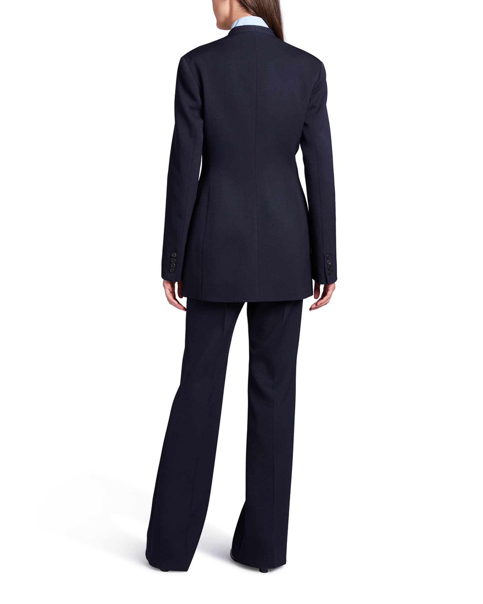 THE ROW Roleen One-Button Tailored Wool Jacket | Neiman Marcus
