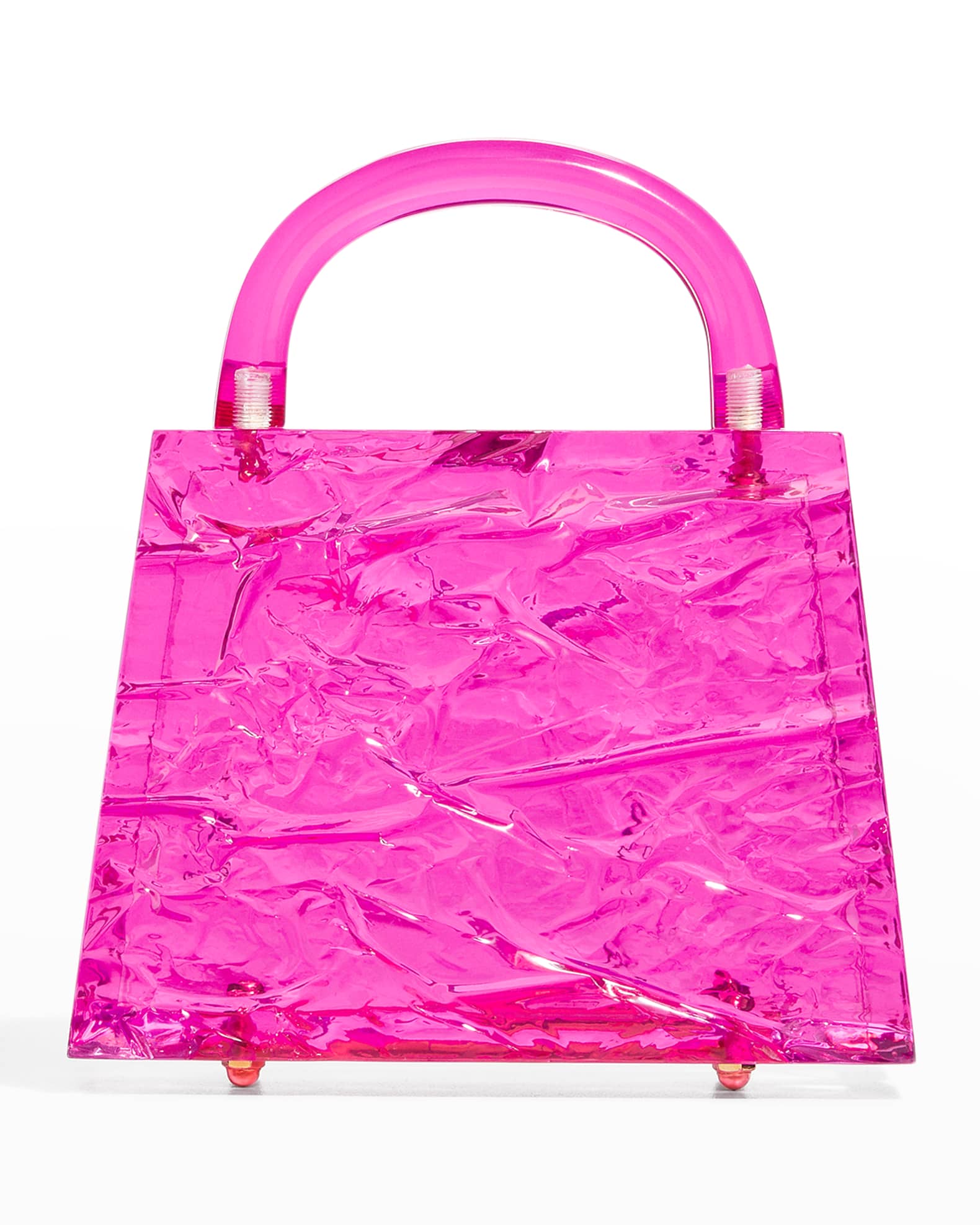 L'Afshar Eva Crushed Ice Top-Handle Bag | Neiman Marcus