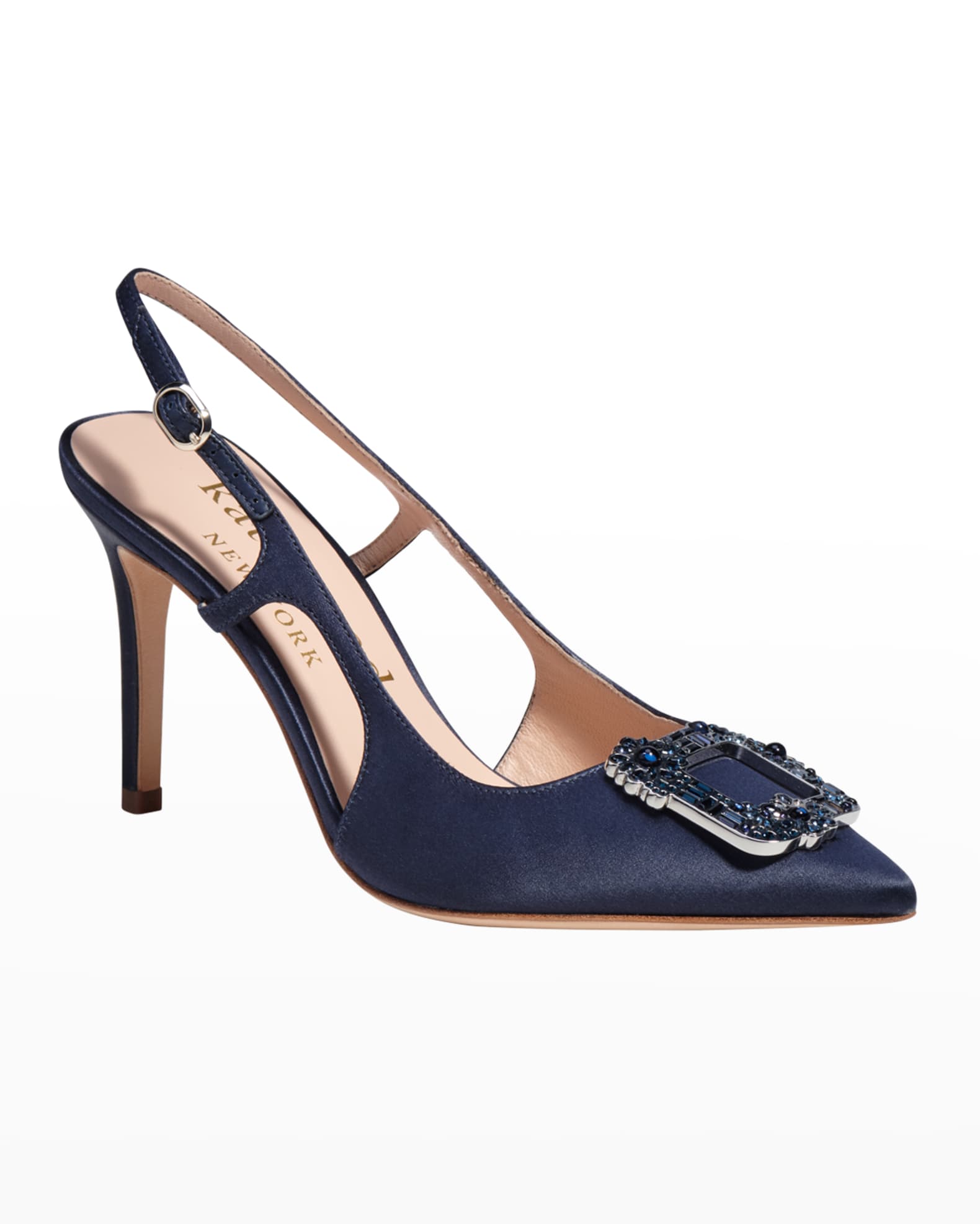 kate spade new york buckle up crystal slingback pumps | Neiman Marcus