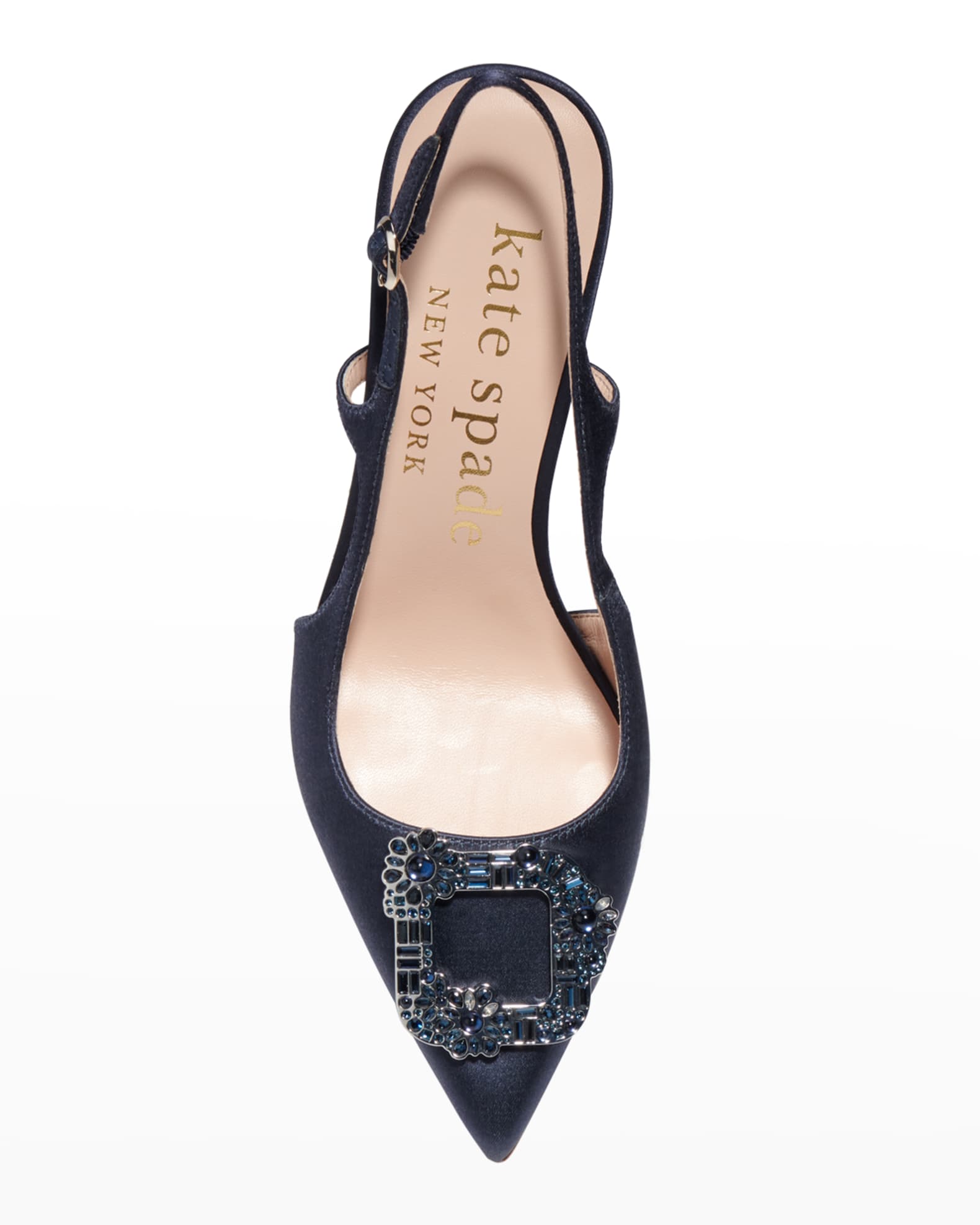 kate spade new york buckle up crystal slingback pumps | Neiman Marcus