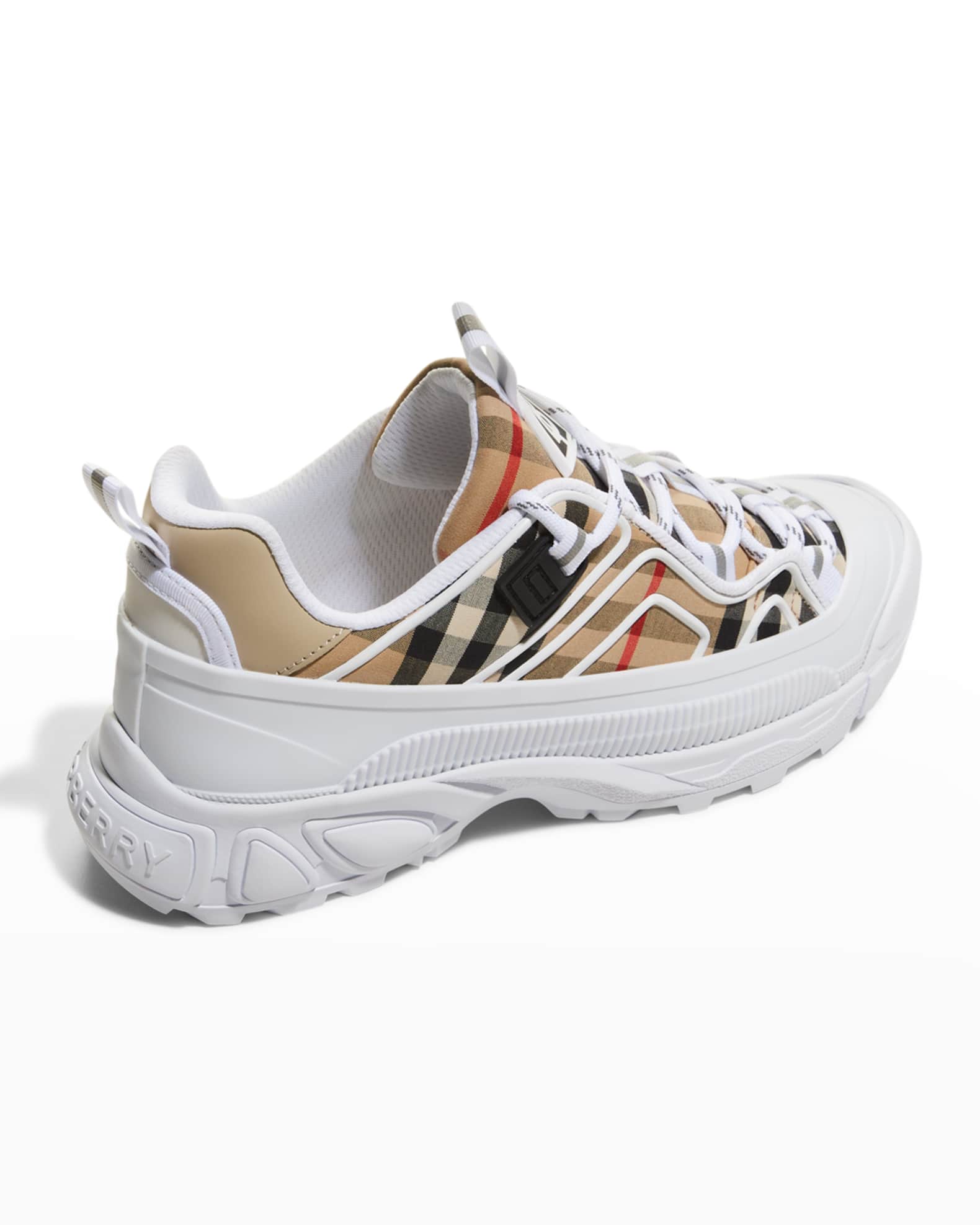 Burberry Kid's Mini Arthur Vintage Check Trainers, Size Toddler/Kids ...