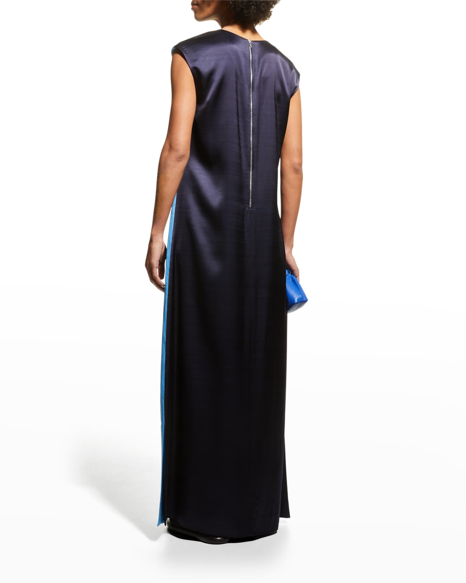 PARTOW Sloane Bicolor Satin Maxi Dress | Neiman Marcus