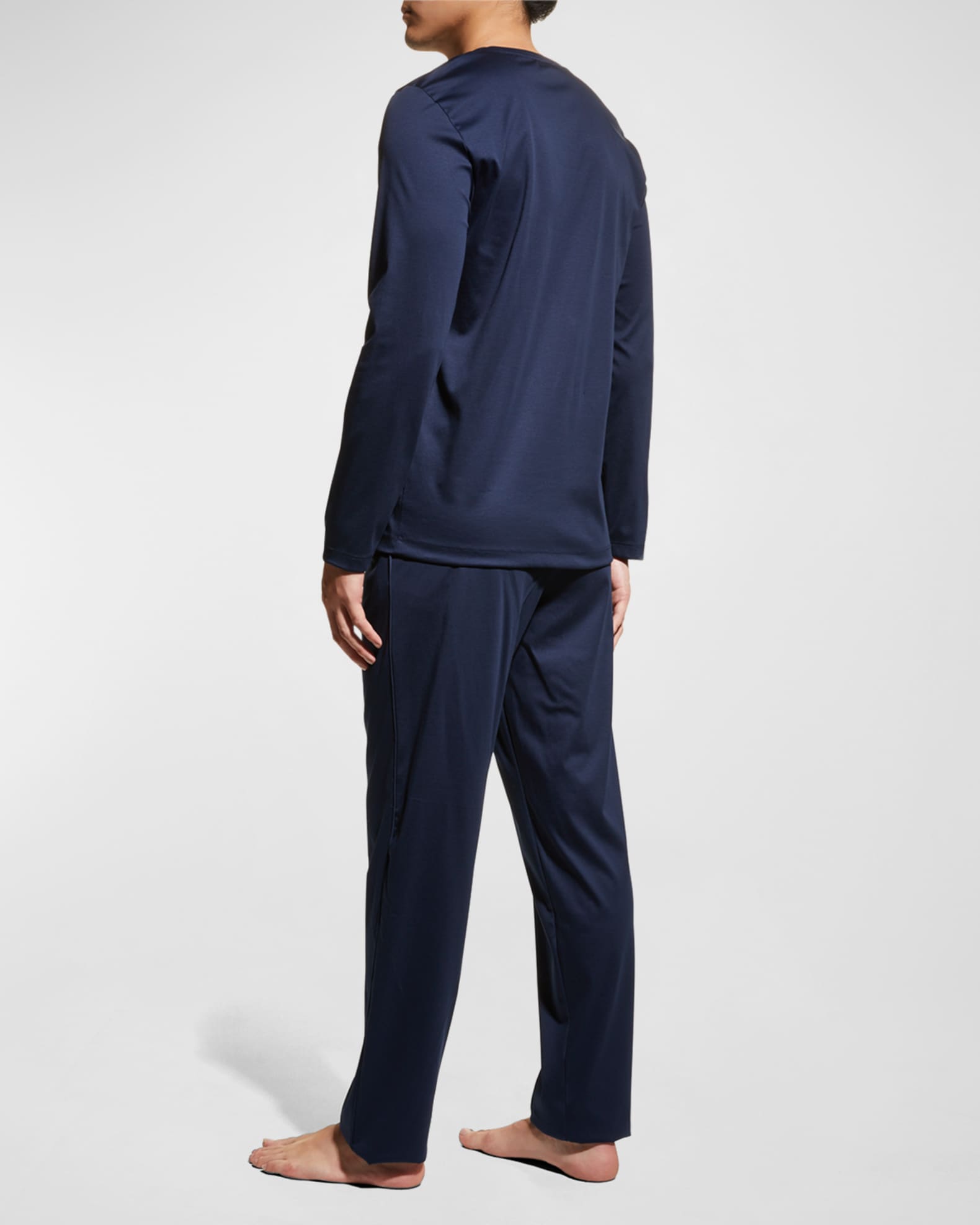 Hanro Men's Night Selection Long Cotton Pajama Set | Neiman Marcus