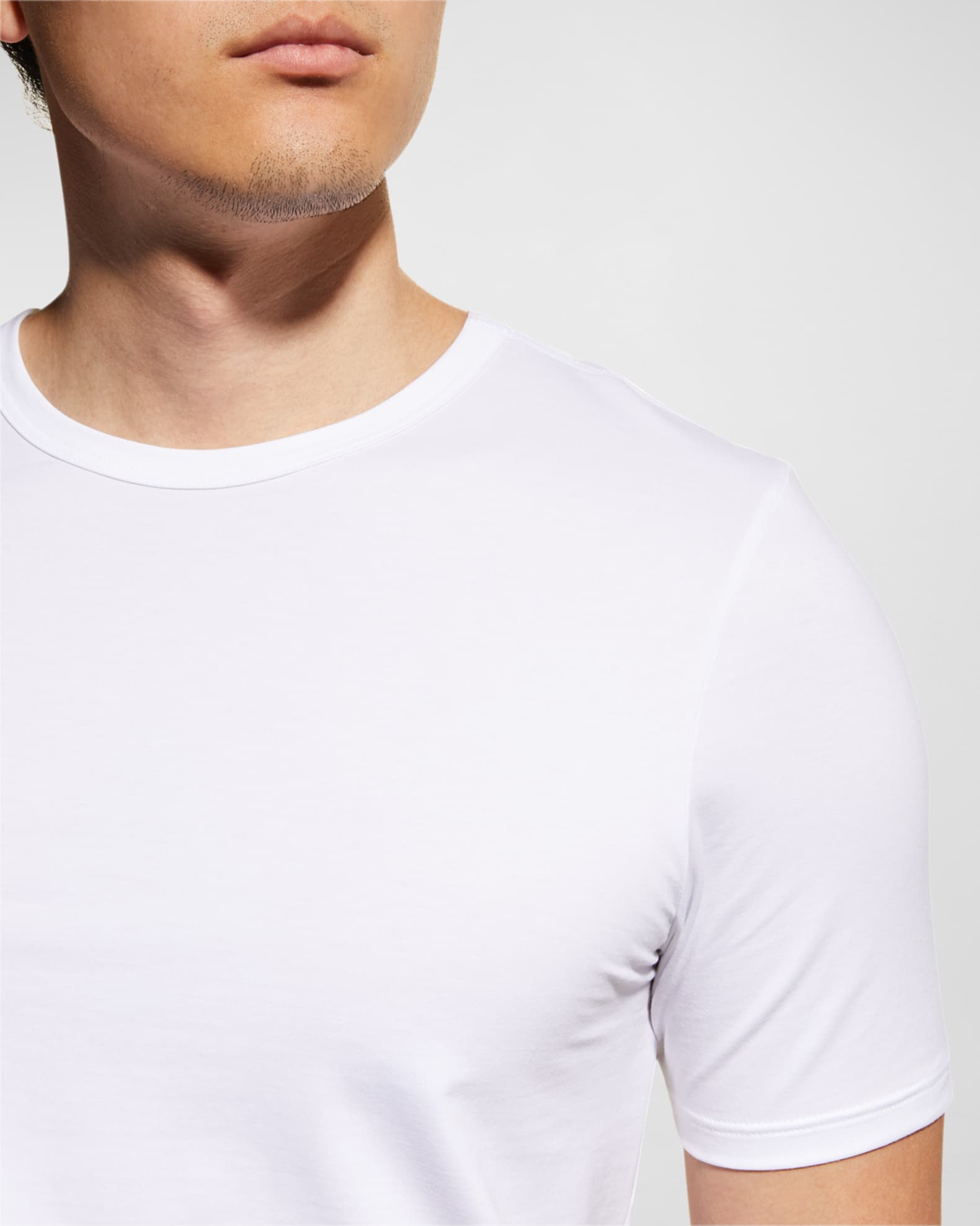 Hanro Men's Cotton Essentials 2-Pack Crewneck T-Shirts | Neiman Marcus