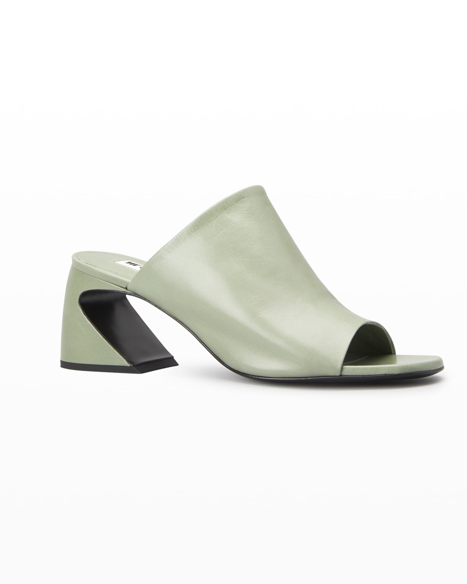 Jil Sander Tripon Cutout Leather Mules | Neiman Marcus