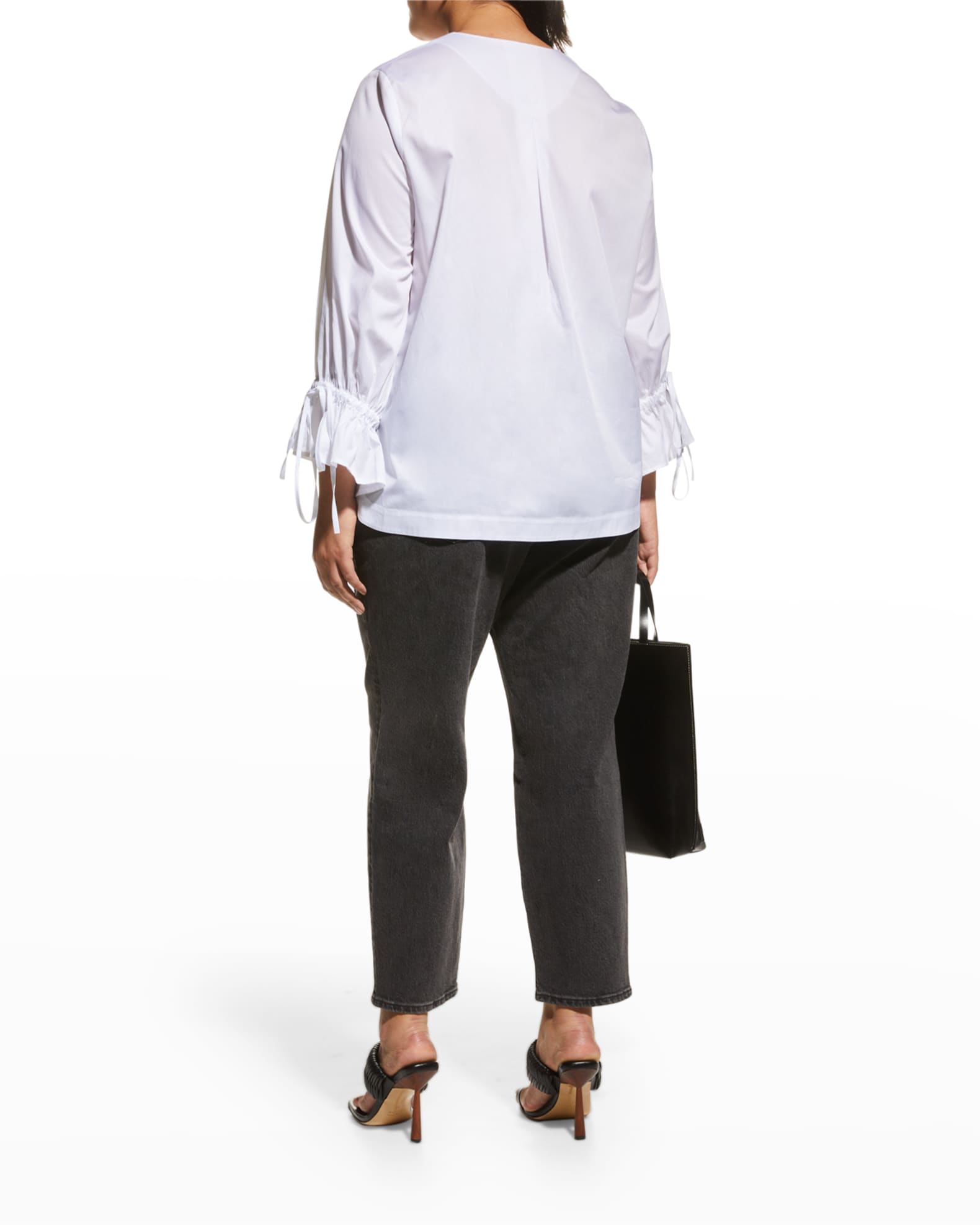 Harshman Plus Size Moana V Neck Cotton Shirt Neiman Marcus