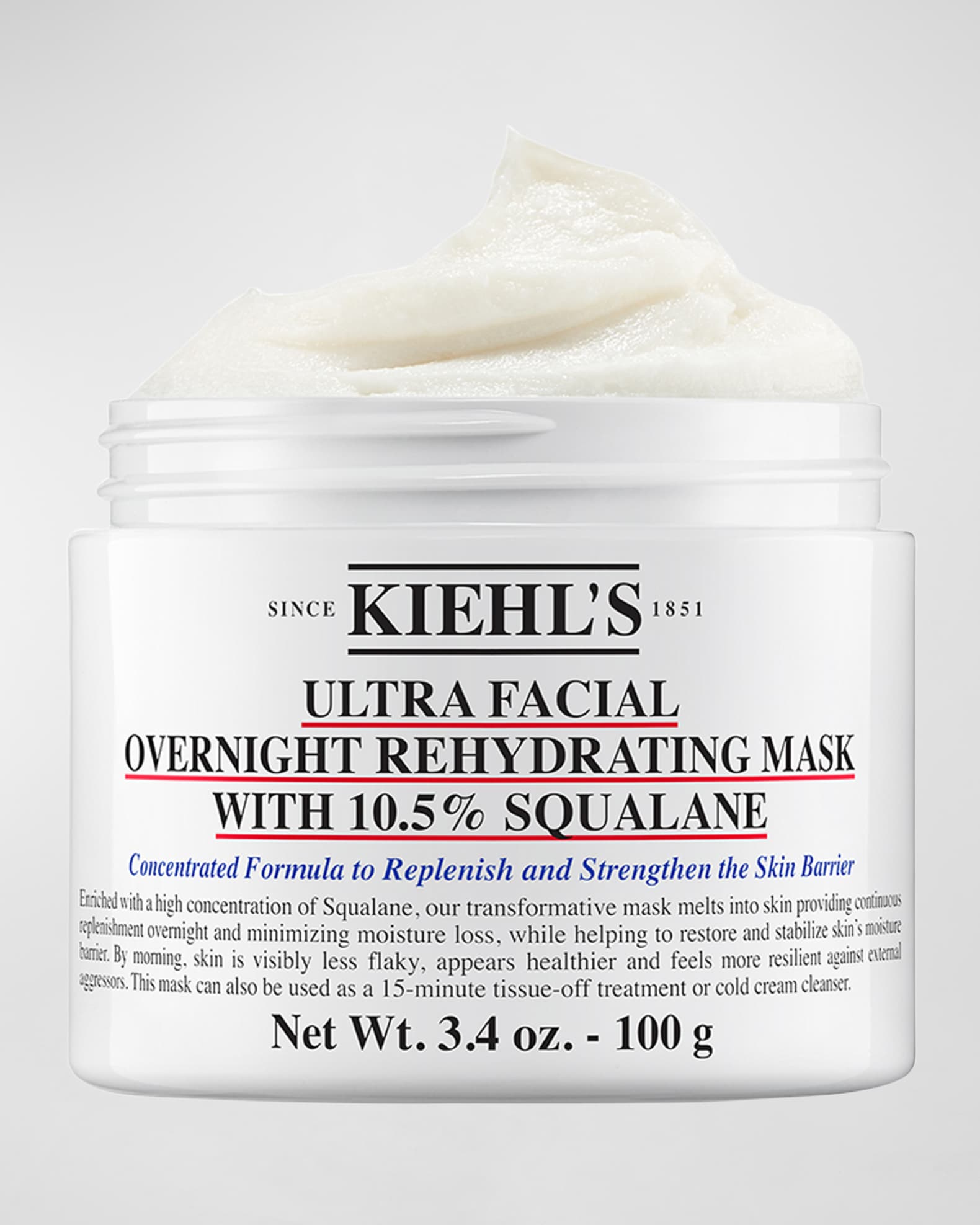 Kiehl's Since 1851 Ultra Facial Overnight Hydrating Face Mask with 10.5 ...