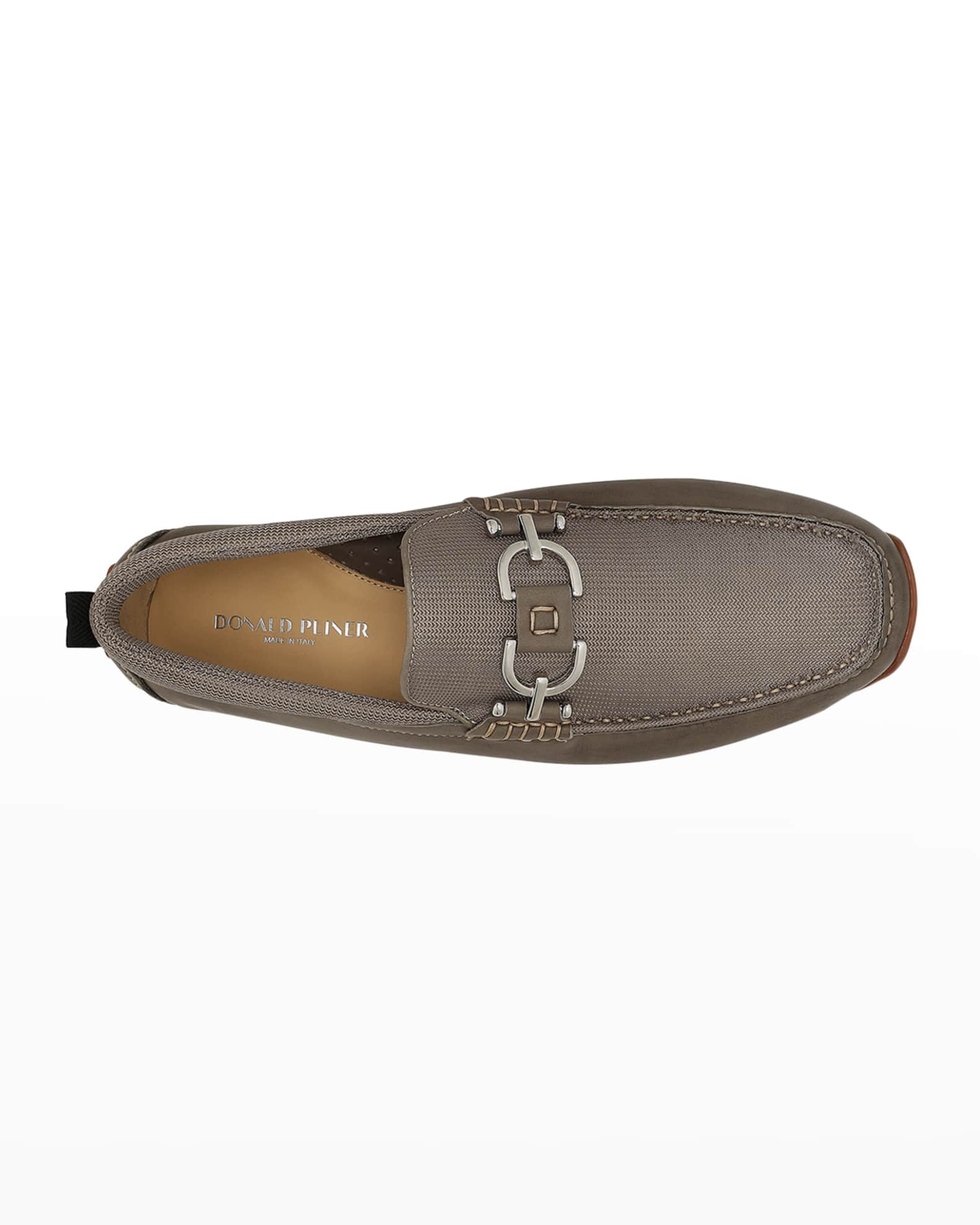 Donald Pliner Men's Darcy Leather & Mesh Drivers | Neiman Marcus