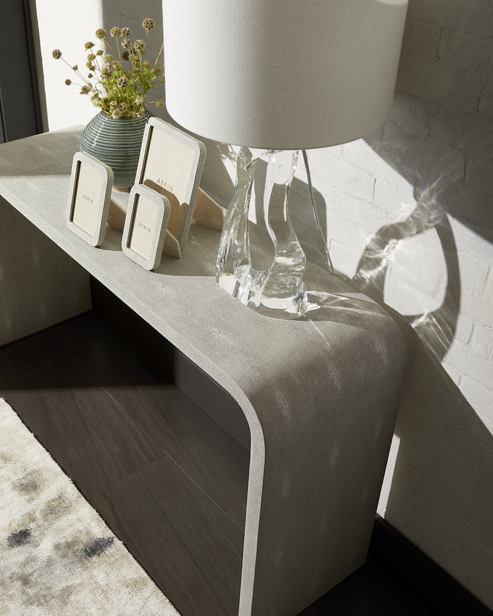 AERIN Faux Shagreen Console Table | Neiman Marcus